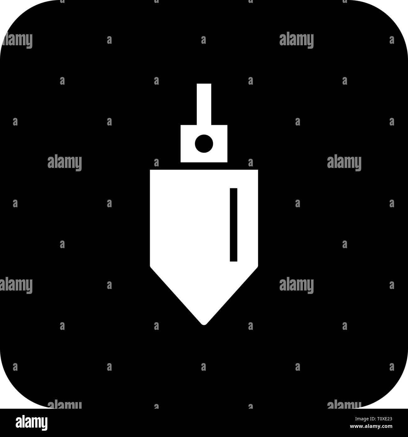 Illustration Plumb Bob Icon Stock Photo - Alamy