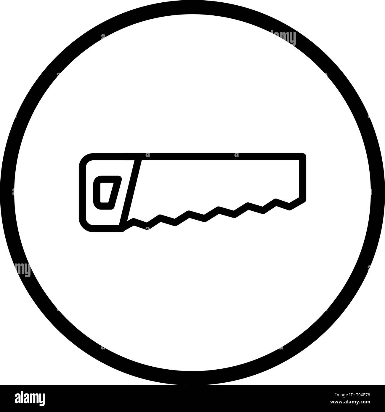 Illustration Saw Icon Stock Photo - Alamy