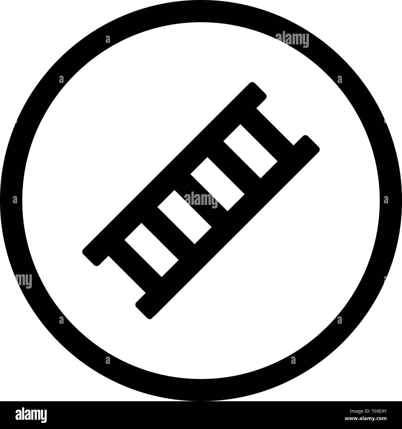 Illustration Ladder Icon Stock Photo - Alamy