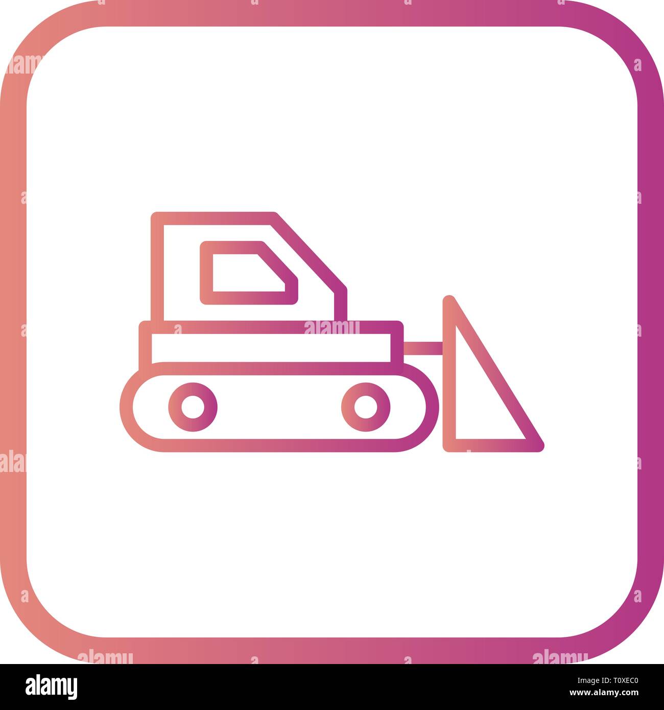 Illustration Bulldozer Icon Stock Photo - Alamy