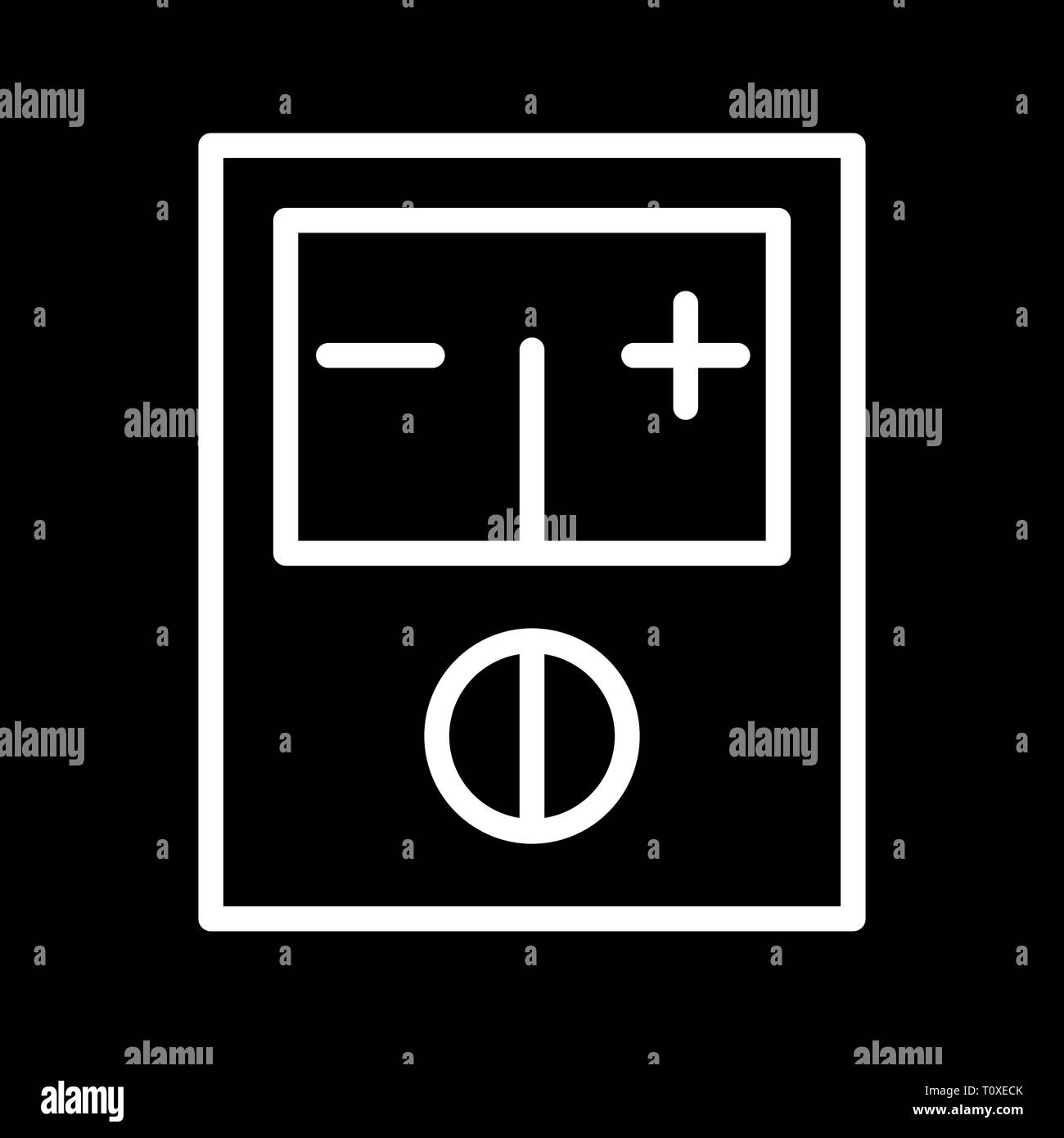 Illustration Voltmeter Icon Stock Photo - Alamy