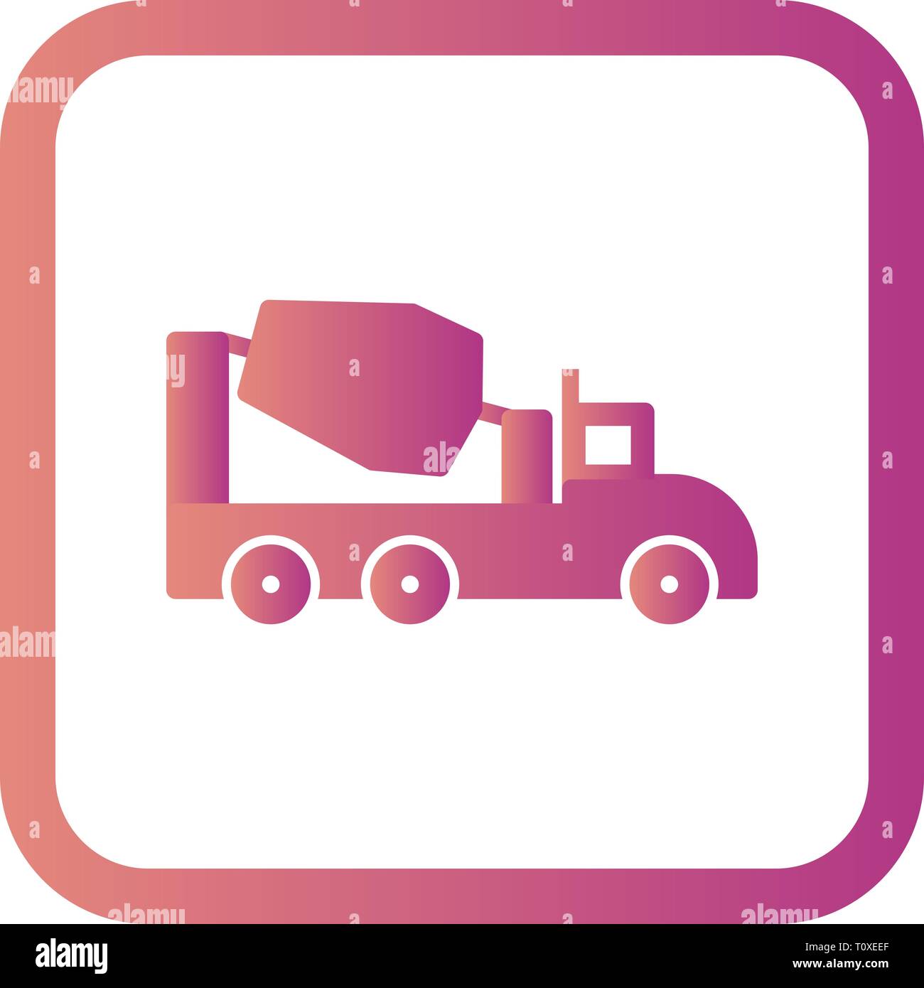 Illustration Concrete Mixer Icon Stock Photo - Alamy