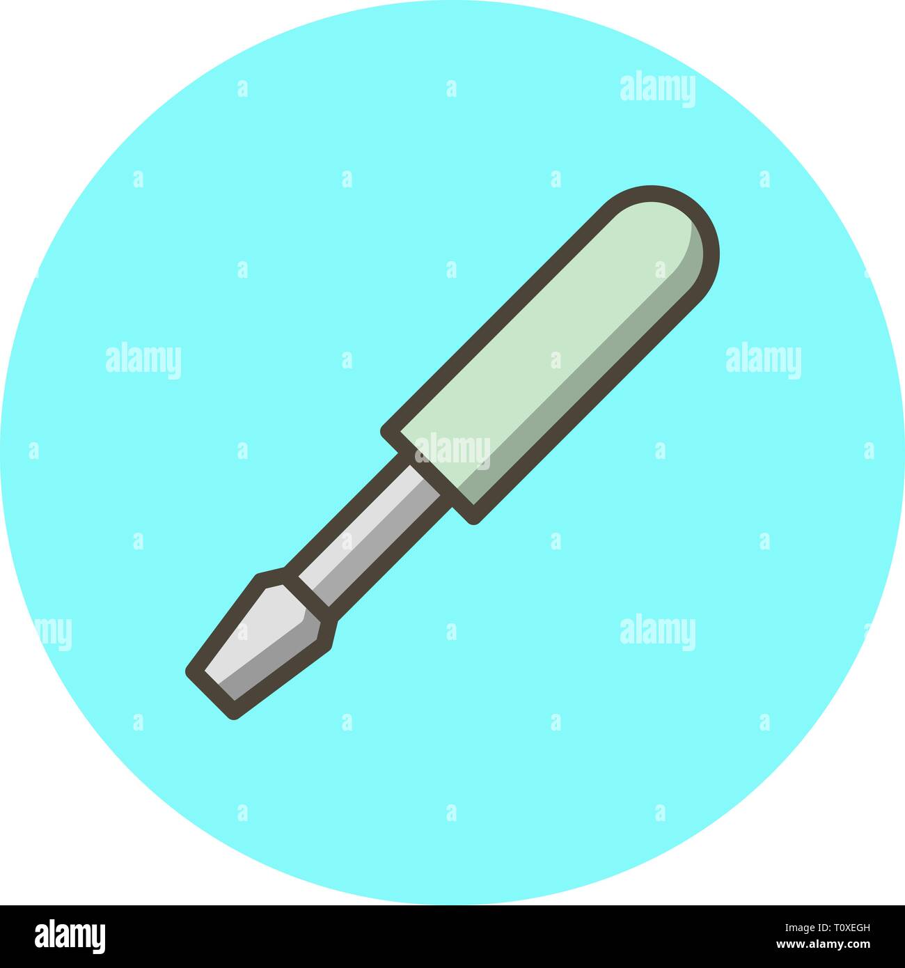 Illustration Screwdriver Icon Stock Photo - Alamy