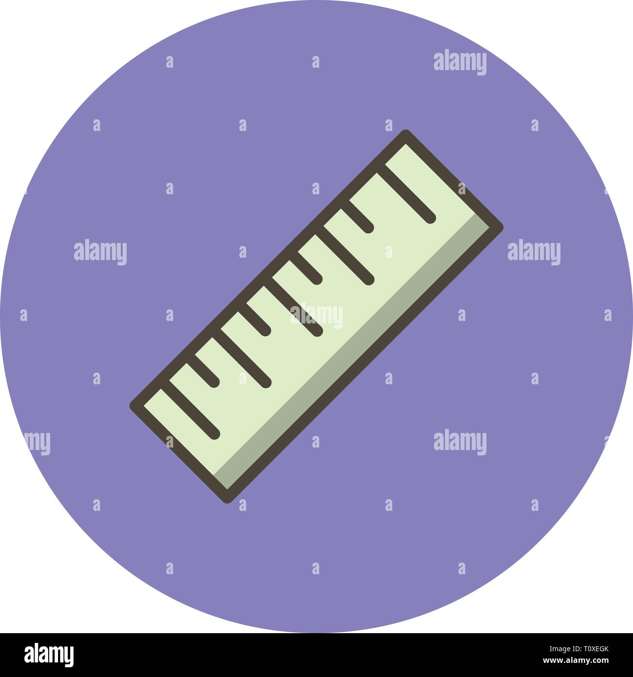 Illustration Ruler Icon Stock Photo - Alamy