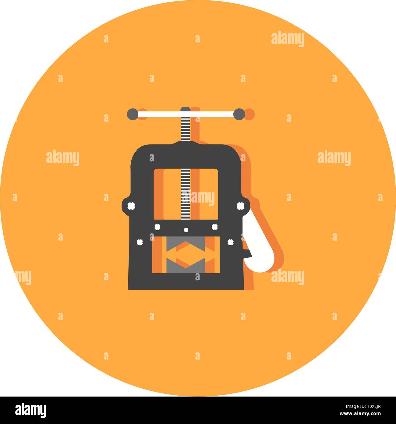 Illustration Vise Icon Stock Photo - Alamy