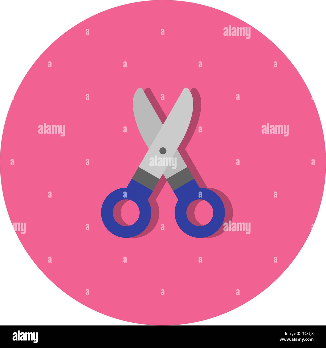 Illustration Scissor Icon Stock Photo - Alamy