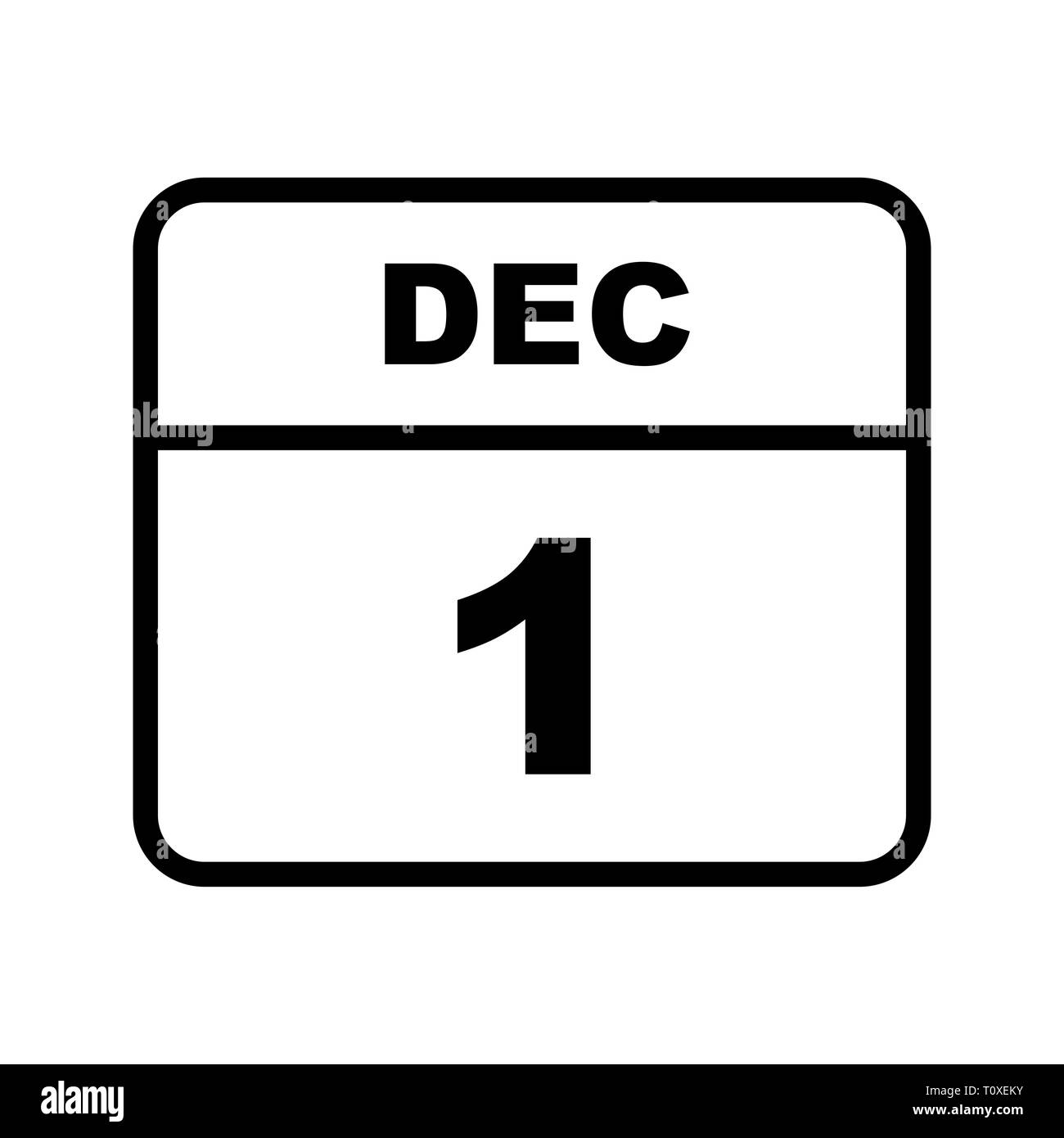 1 december icon Black and White Stock Photos & Images - Alamy