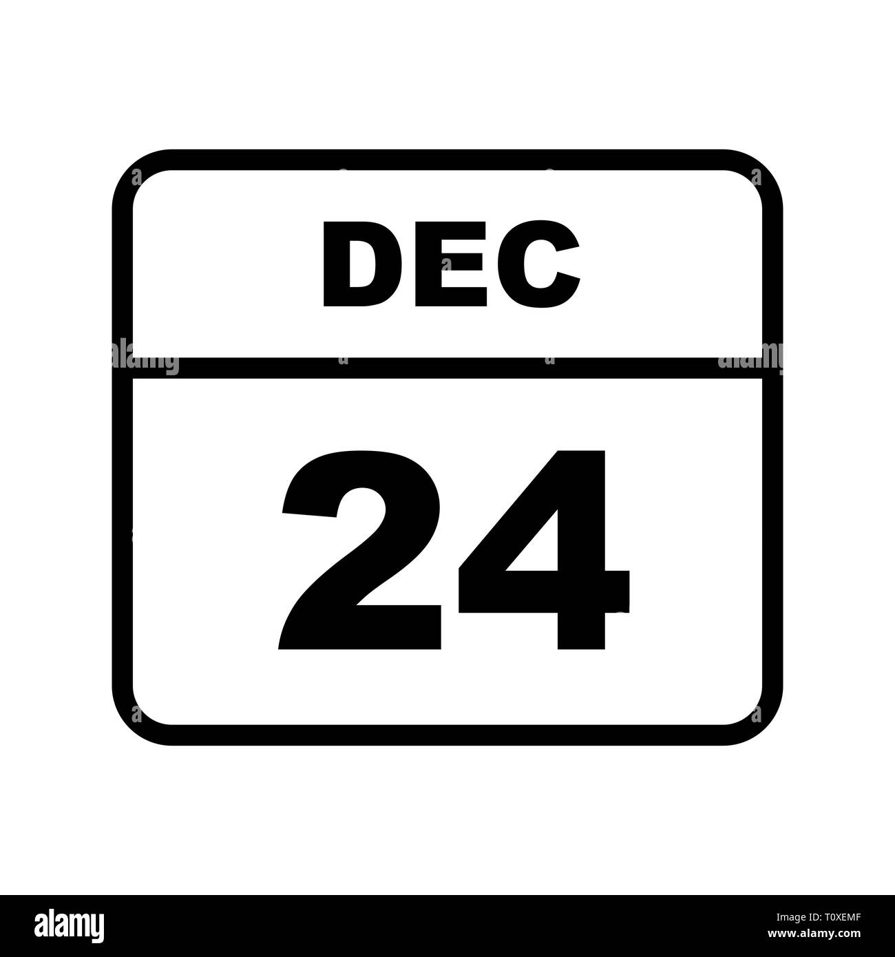24 december icon Black and White Stock Photos & Images - Alamy
