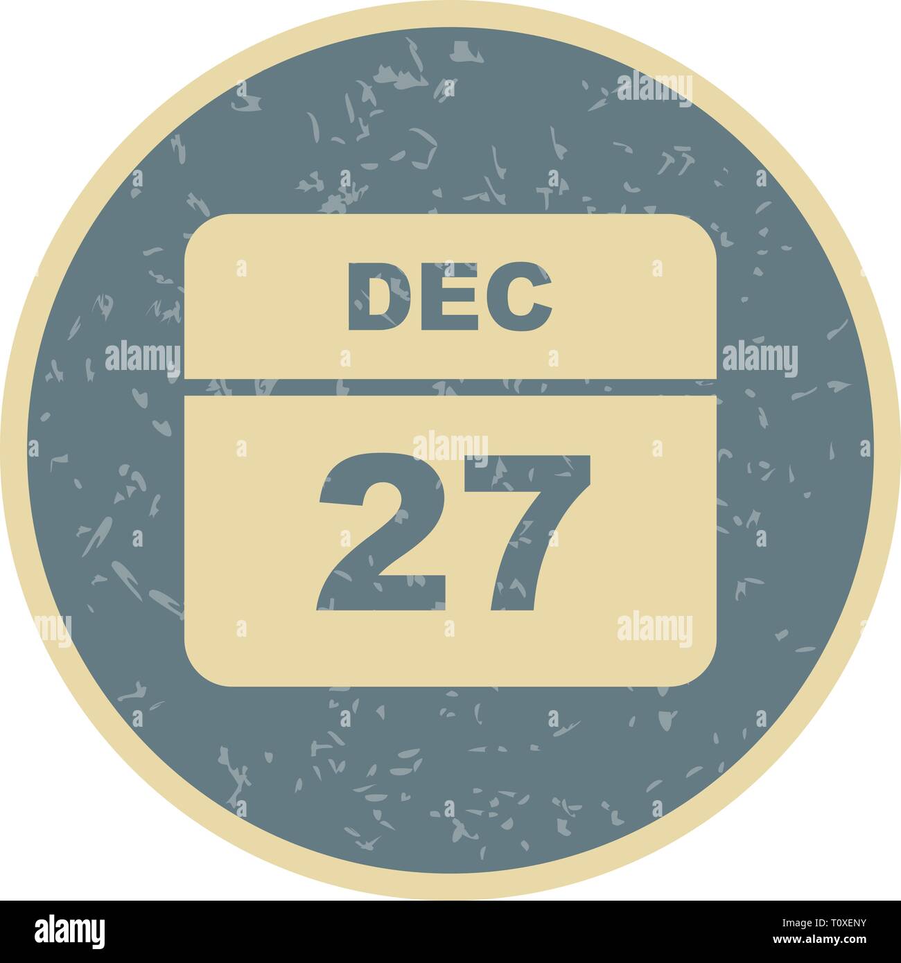 December 27th Date on a Single Day Calendar Stock Photo - Alamy