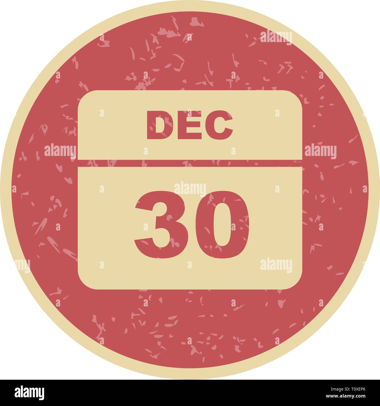 December 30th Date on a Single Day Calendar Stock Photo - Alamy