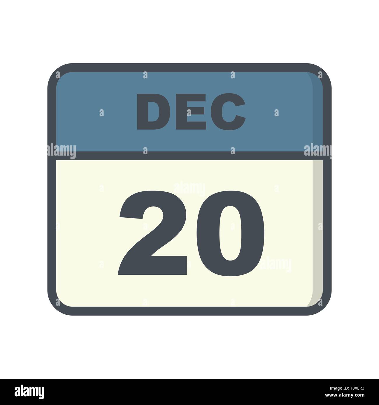 20th december calendar Cut Out Stock Images & Pictures - Alamy