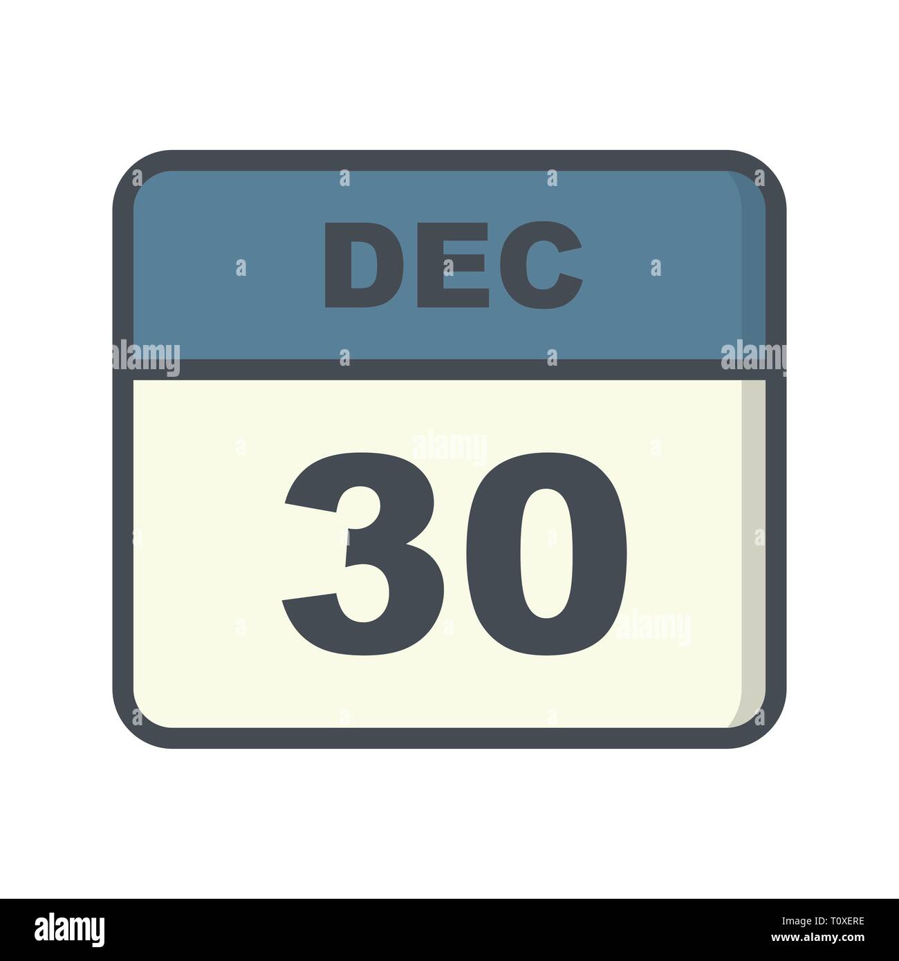 30 december calendar icon on hi-res stock photography and images - Alamy