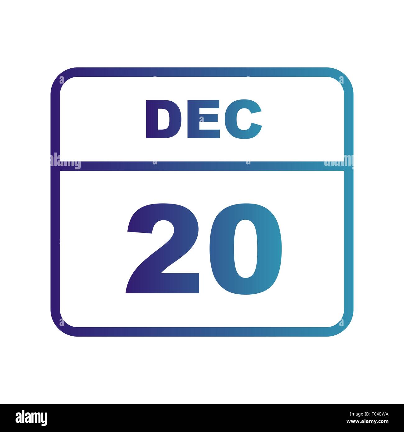 20th december calendar Cut Out Stock Images & Pictures - Alamy