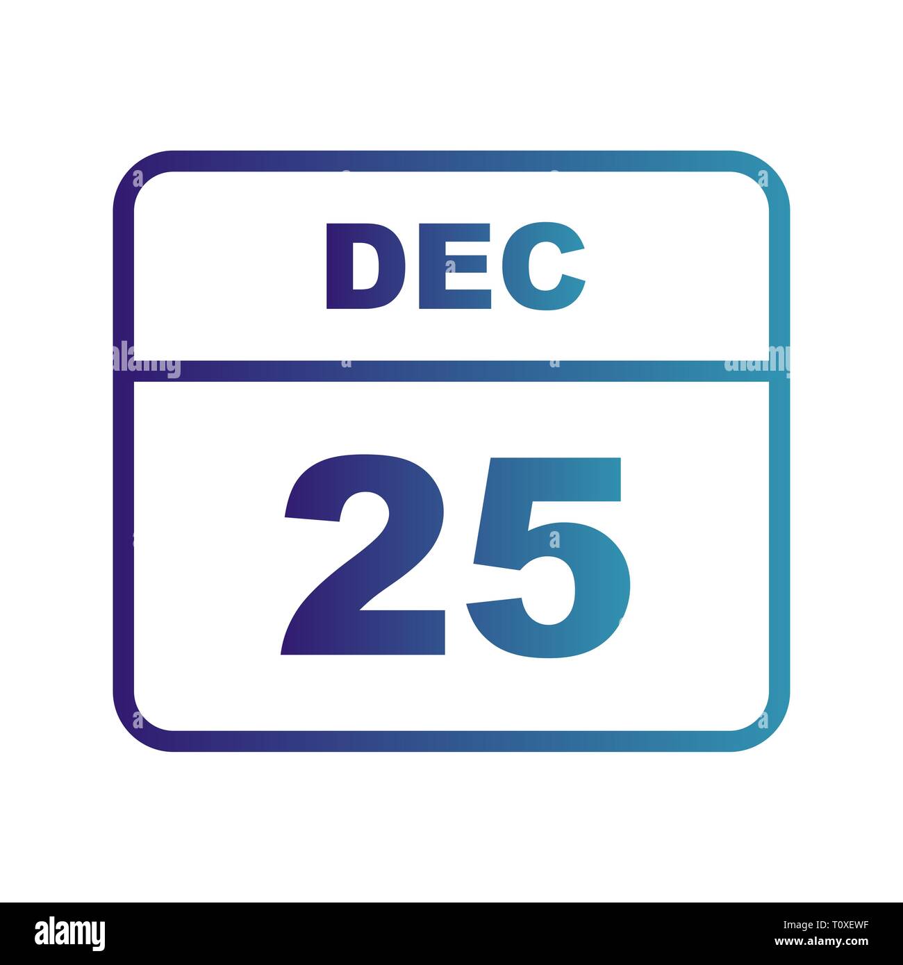 25th december calendar Cut Out Stock Images & Pictures - Alamy