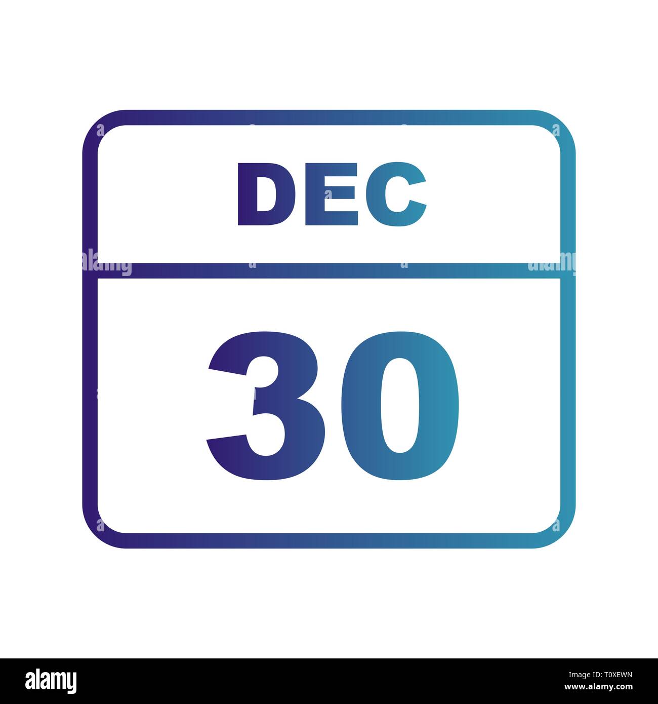 30 december calendar icon on hi-res stock photography and images - Alamy