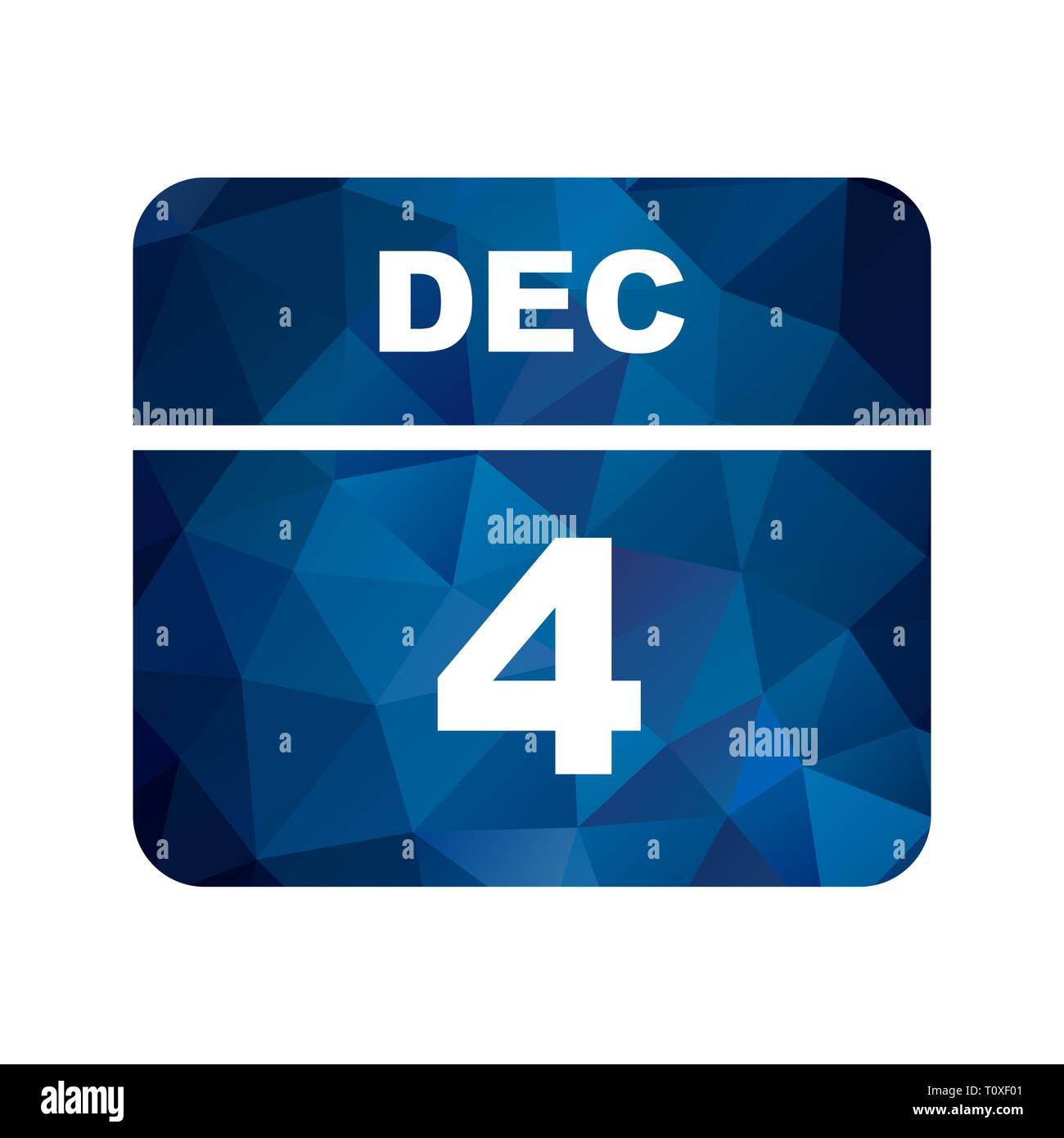 December 4th Date on a Single Day Calendar Stock Photo - Alamy