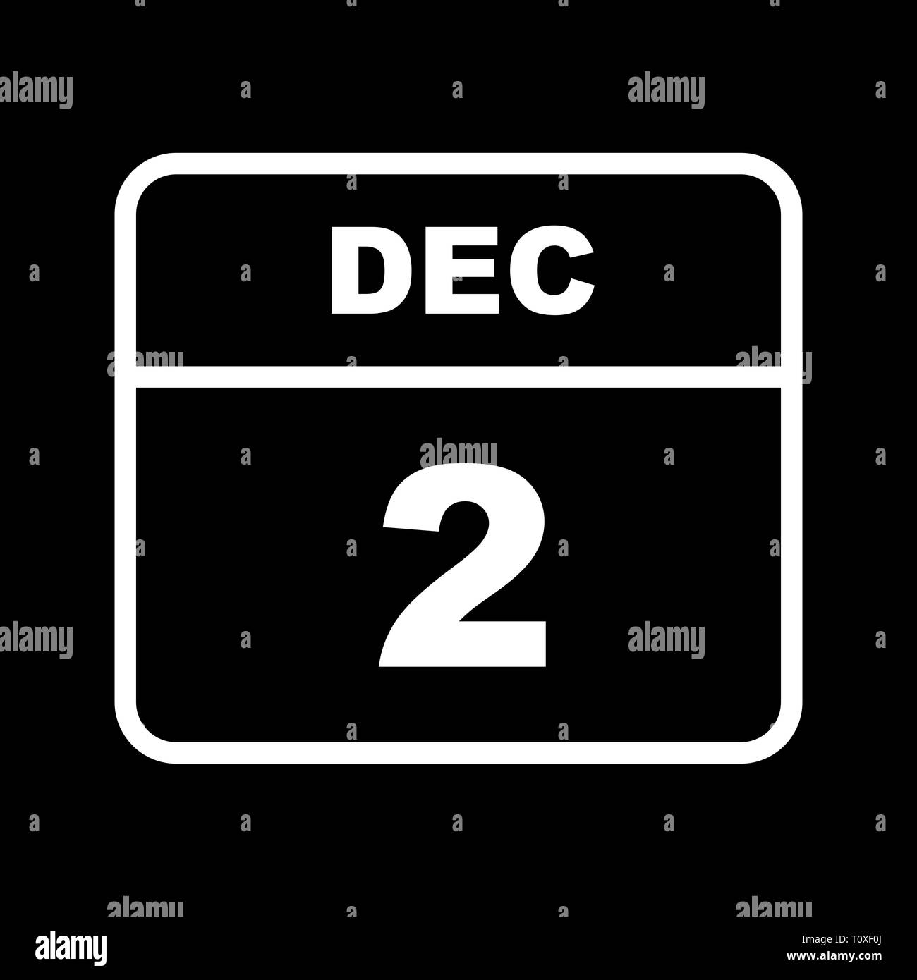 2 december icon Black and White Stock Photos & Images - Alamy