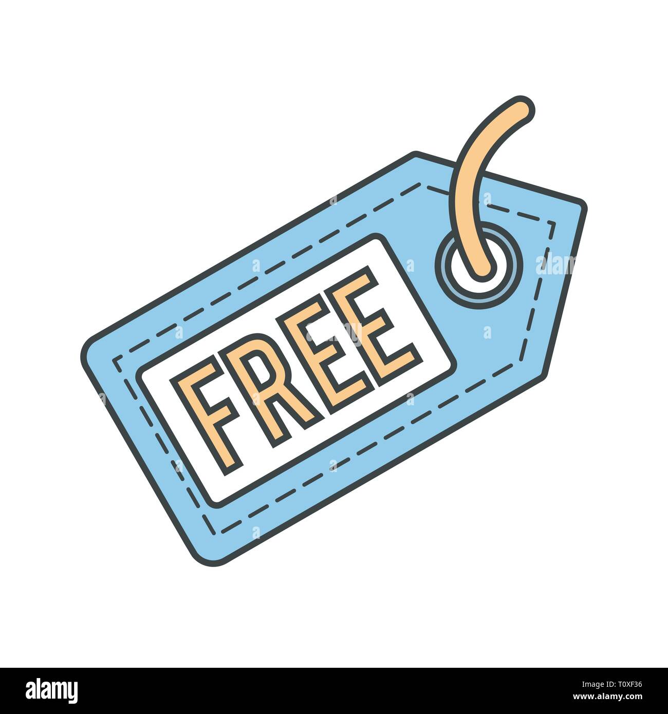 Illustration Free Tag Icon Stock Photo - Alamy