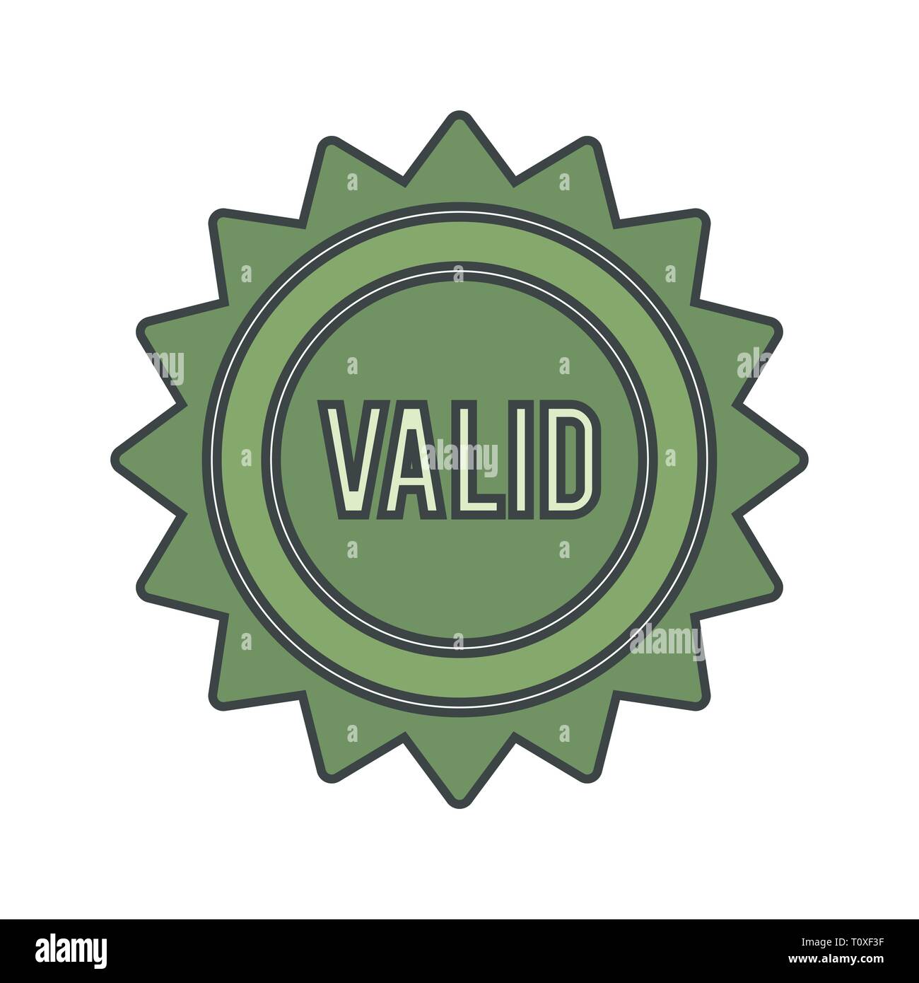 Illustration Valid Stamp Icon Stock Photo - Alamy
