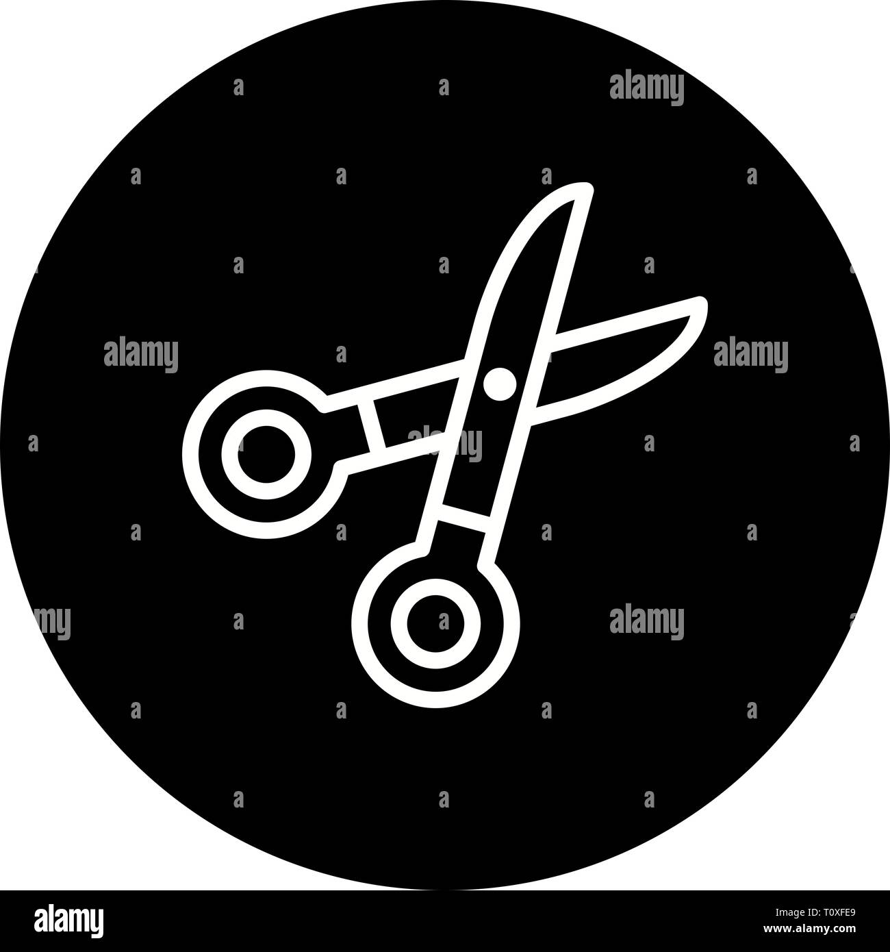 Illustration Scissor Icon Stock Photo - Alamy