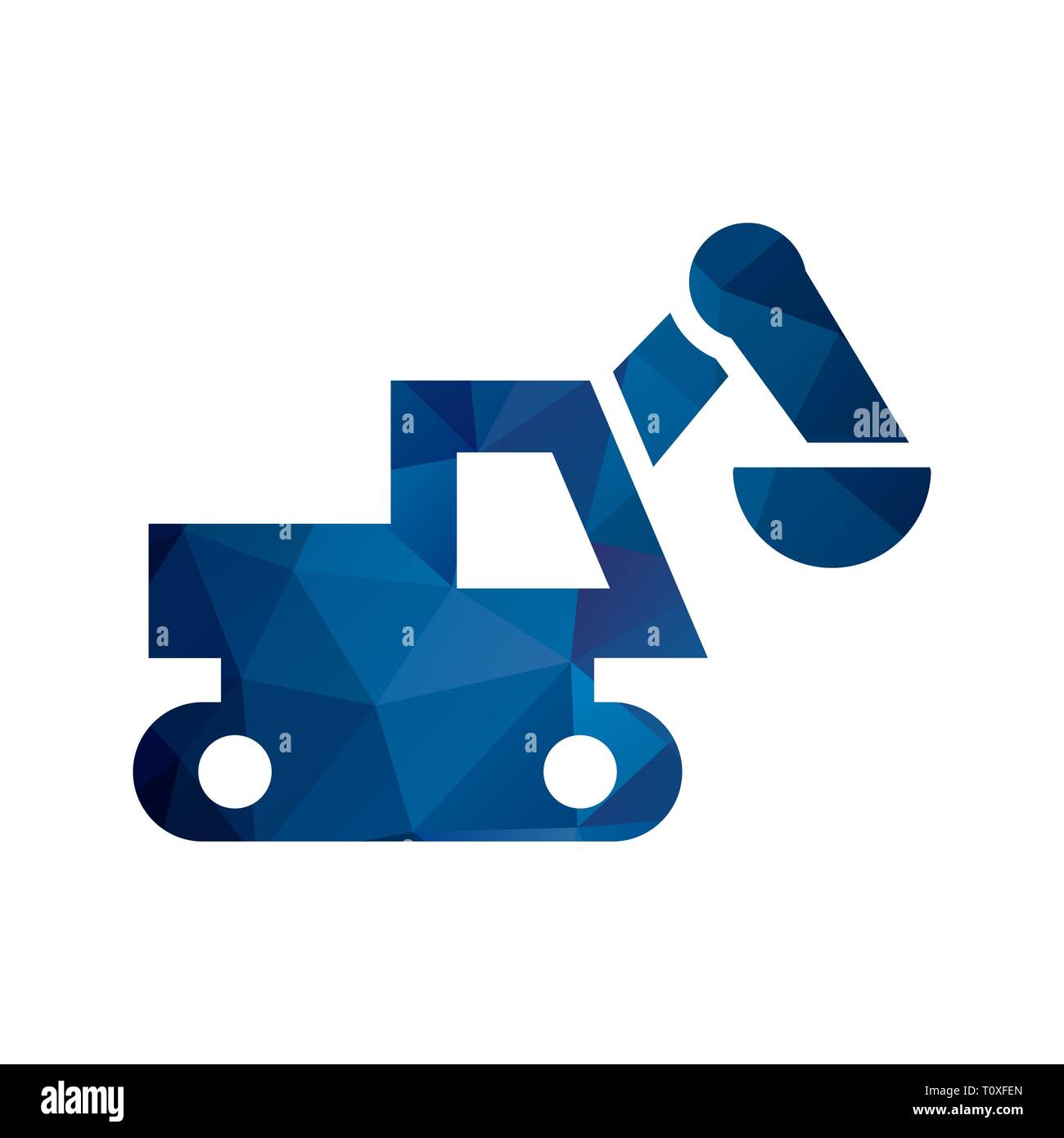 Illustration Excavator Icon Stock Photo - Alamy