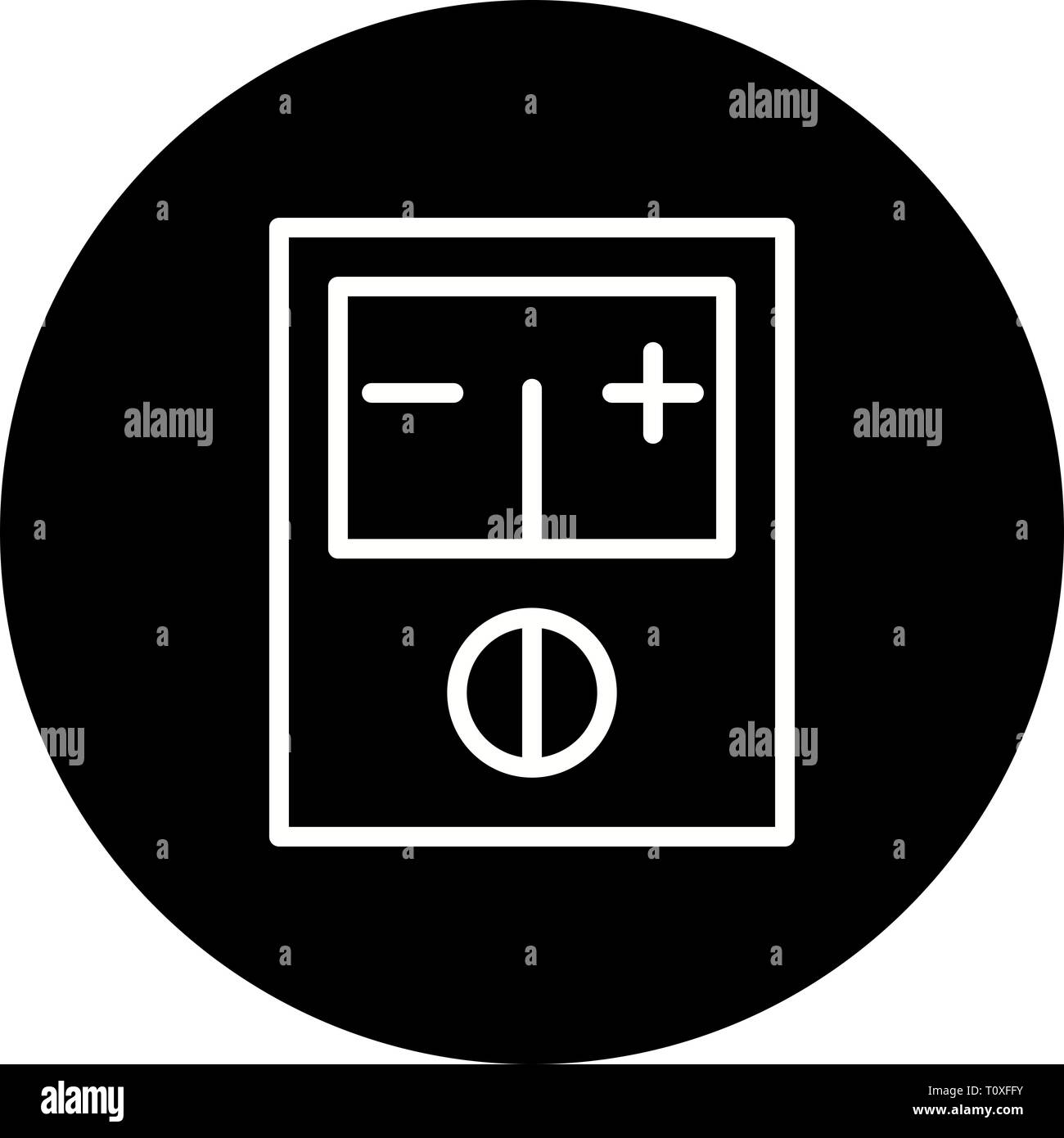 Illustration Voltmeter Icon Stock Photo - Alamy