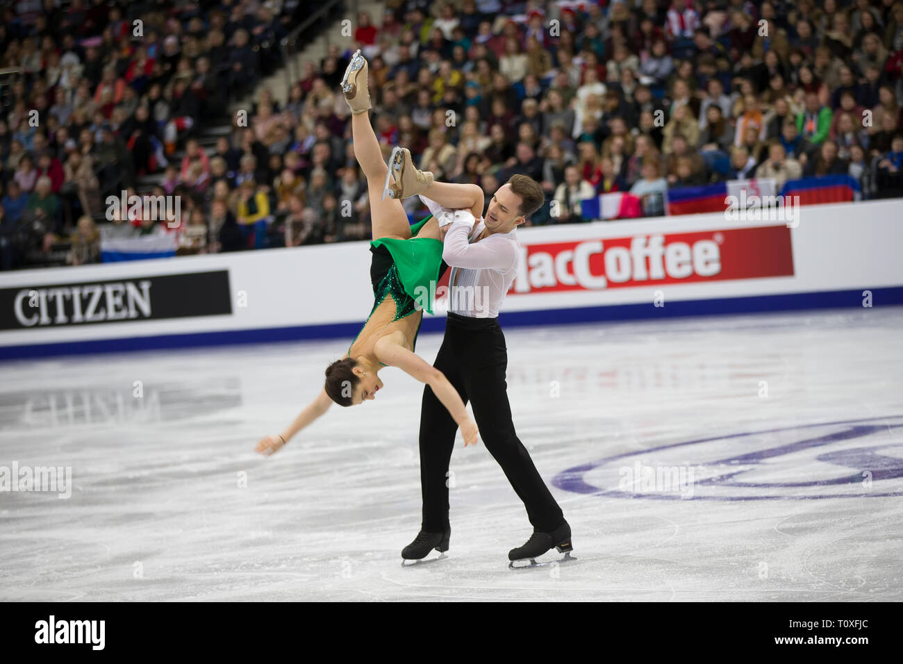 Belarus, Minsk, January 25, 2019. Minsk Arena. European Figure Skating ...