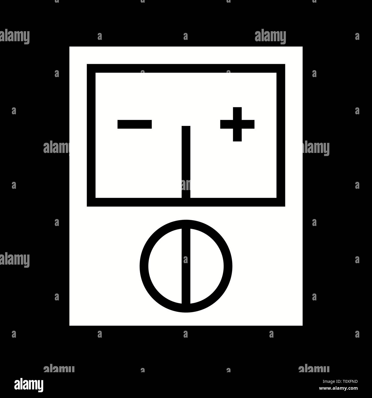 Illustration Voltmeter Icon Stock Photo - Alamy