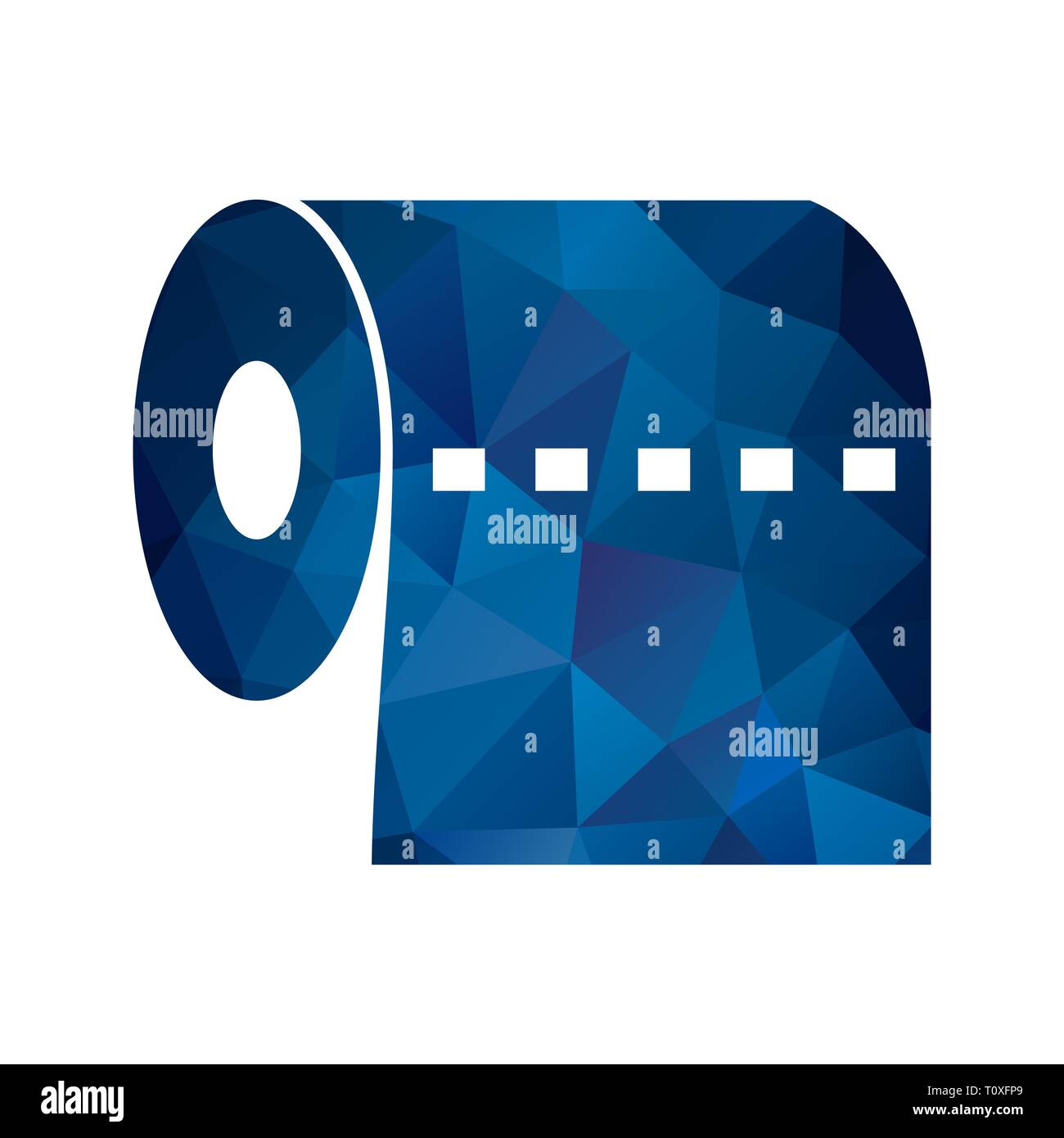 Illustration Toilet Paper Icon Stock Photo - Alamy