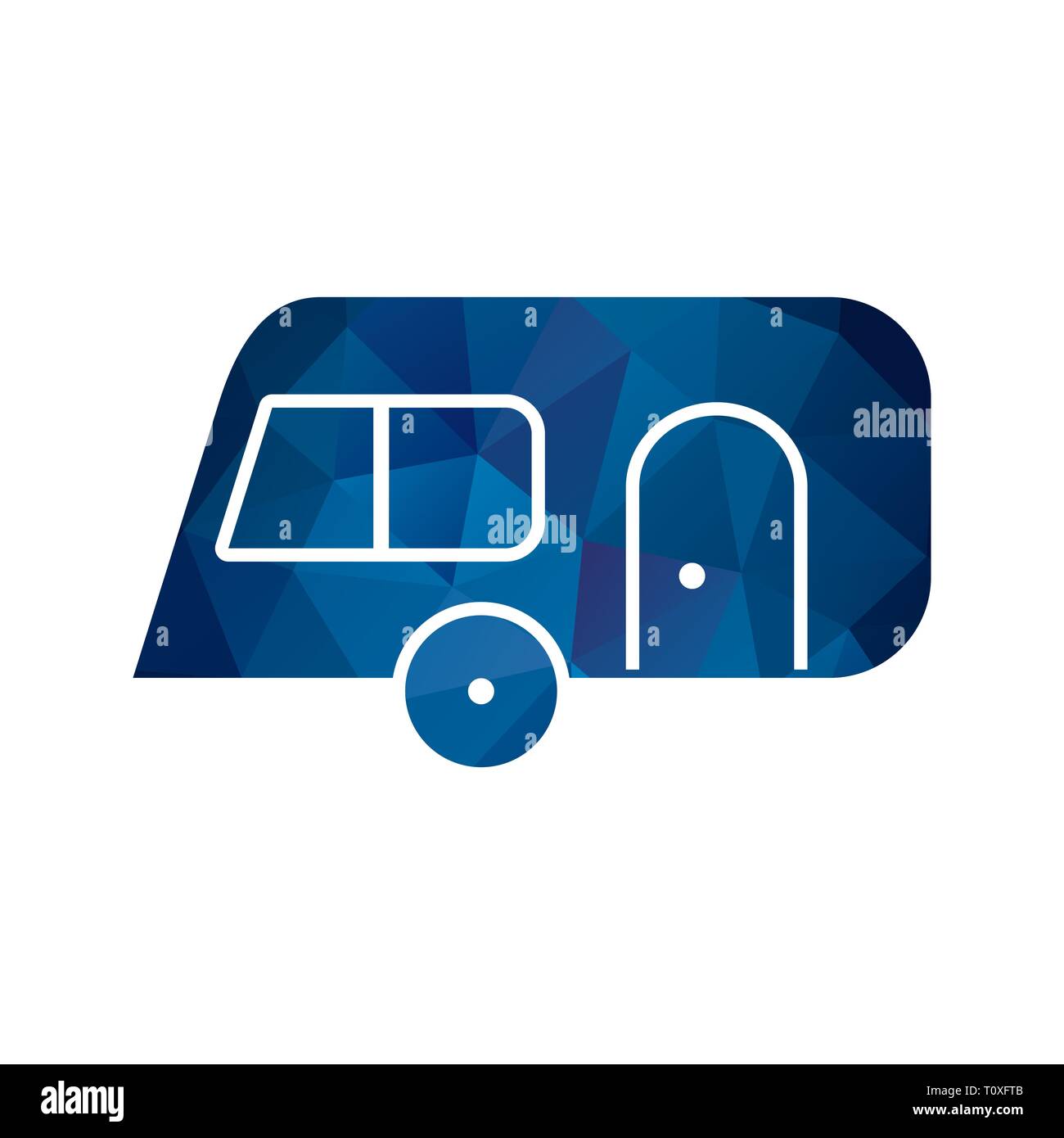 Illustration Caravan Icon Stock Photo - Alamy