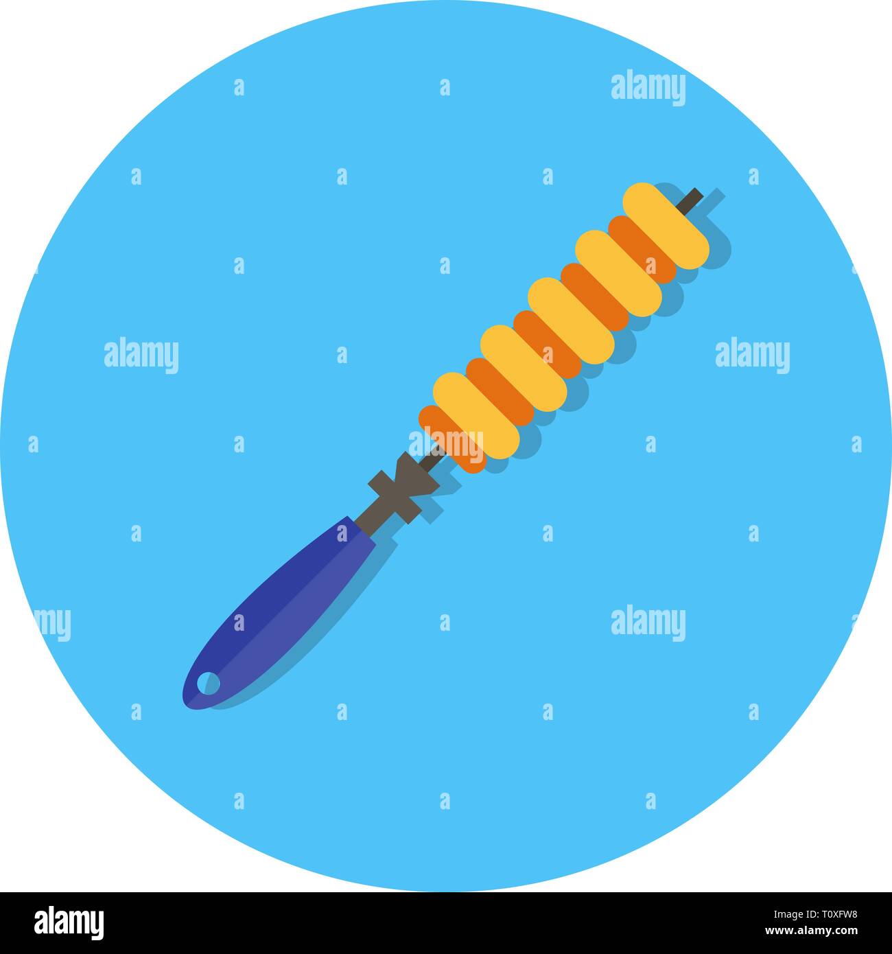 Illustration Skewer Icon Stock Photo - Alamy