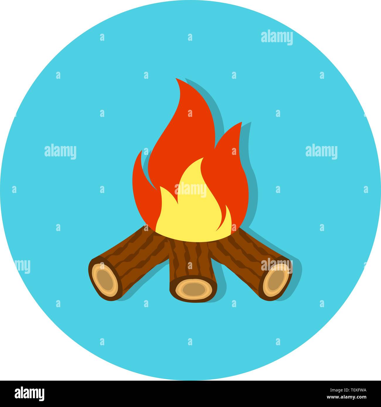Illustration Bone fire Icon Stock Photo - Alamy