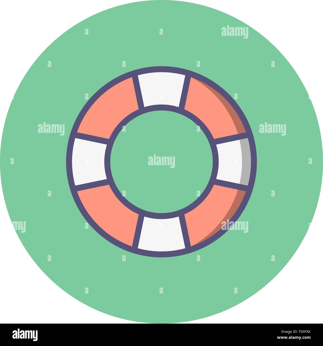 Illustration Life Preserver Icon Stock Photo - Alamy