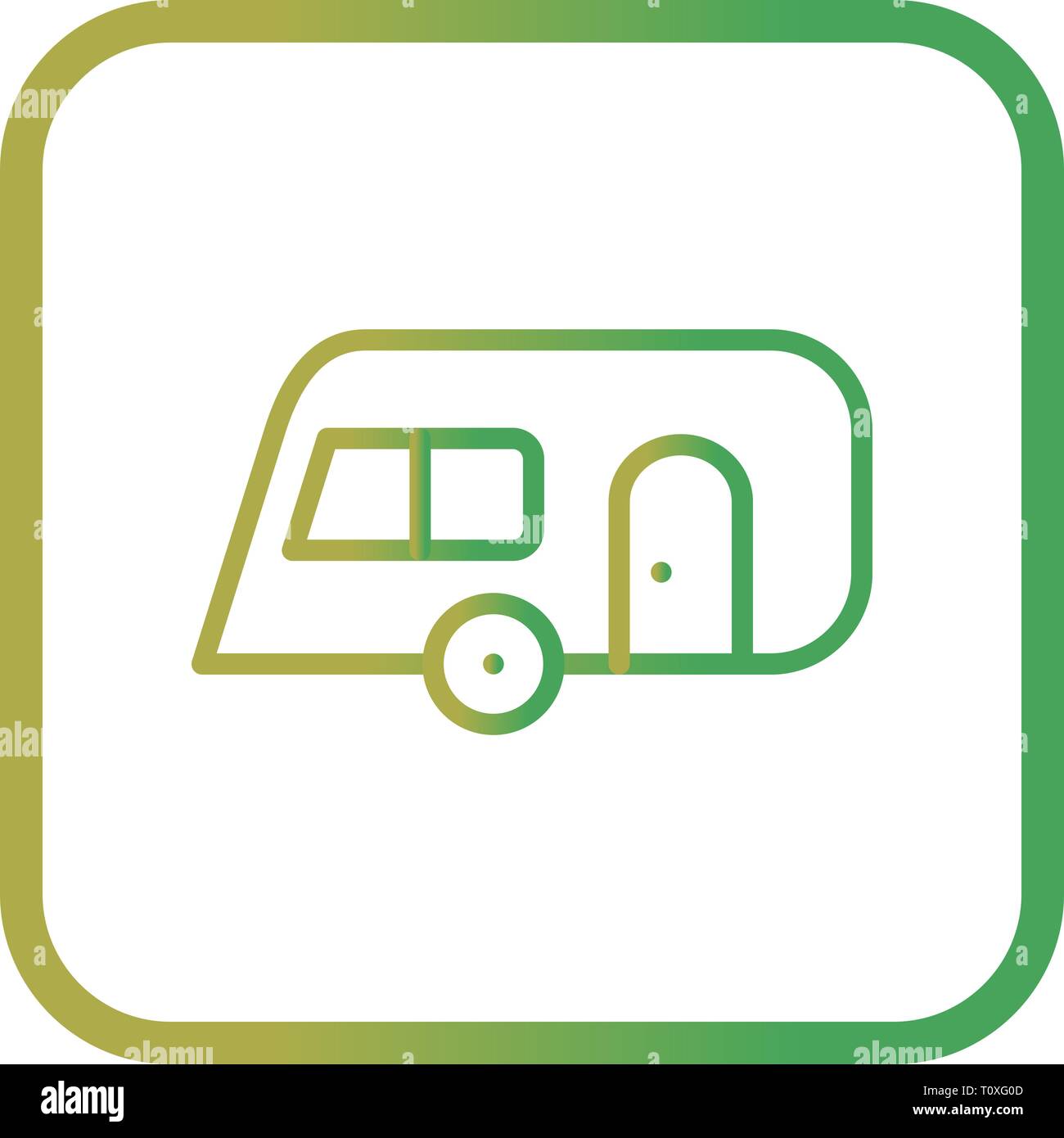 Illustration Caravan Icon Stock Photo - Alamy