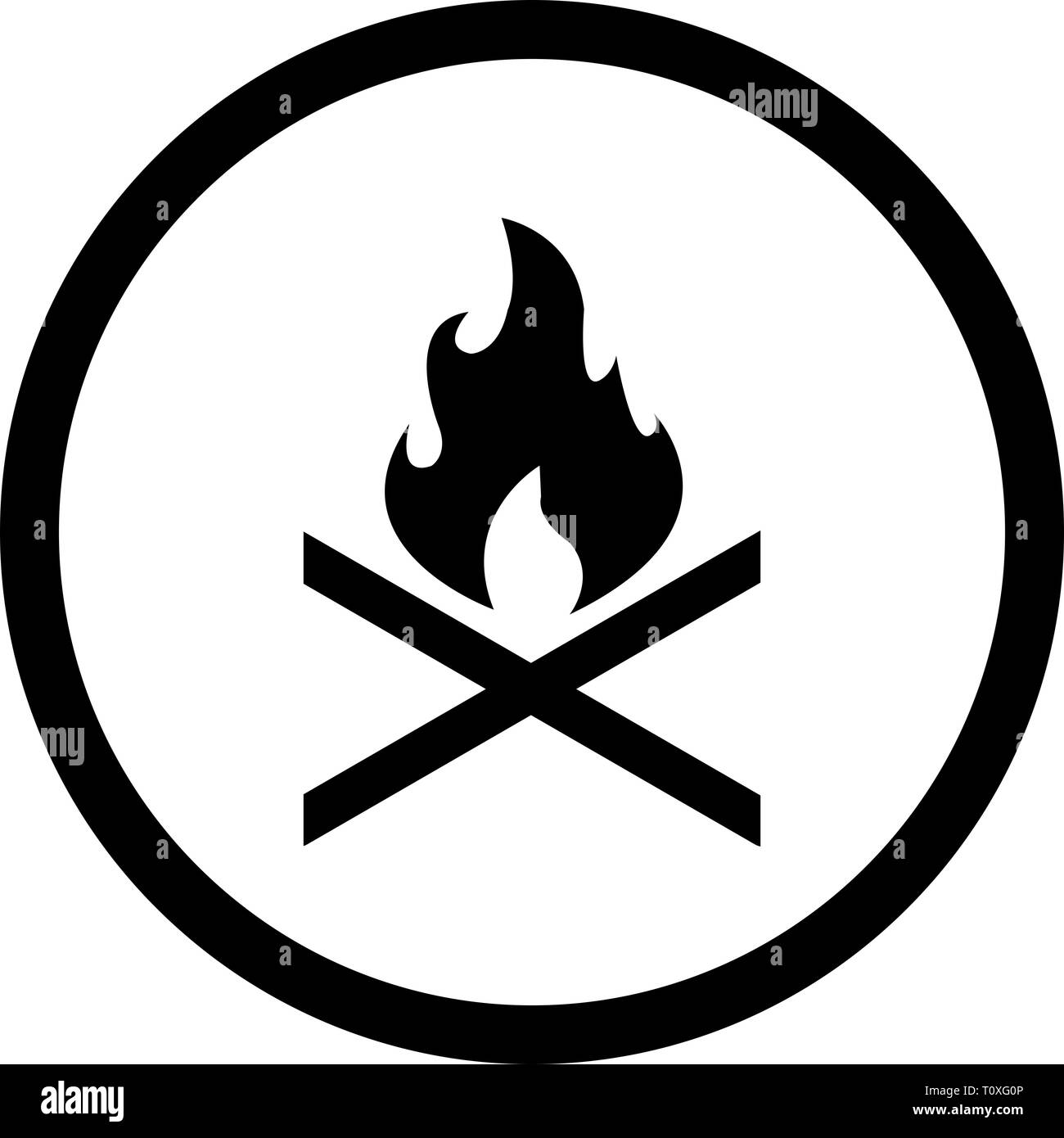 Illustration Bone fire Icon Stock Photo - Alamy