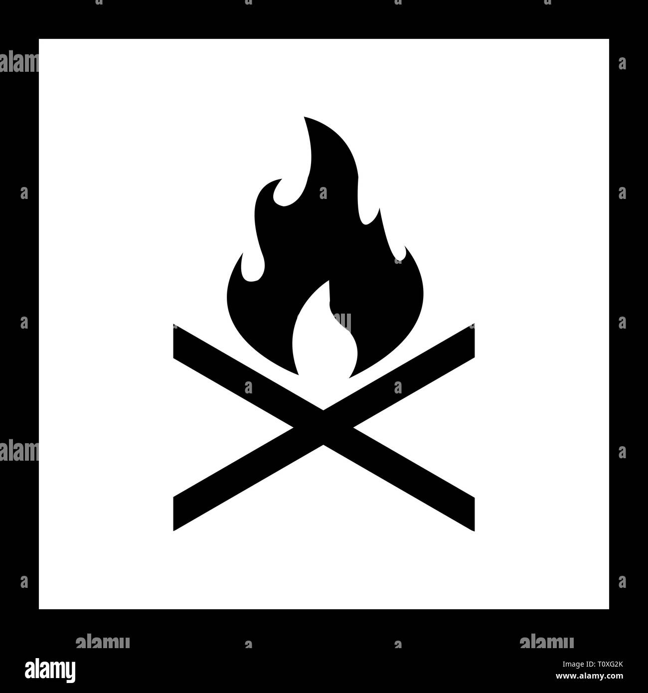 Illustration Bone fire Icon Stock Photo - Alamy