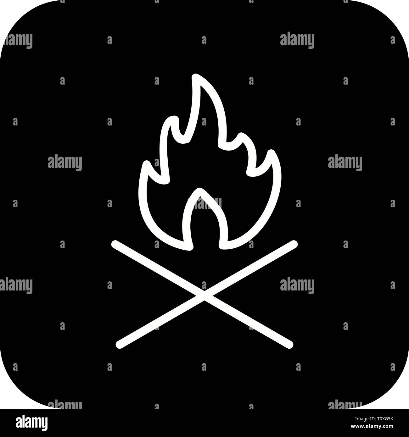 Bone fire icon Black and White Stock Photos & Images - Alamy