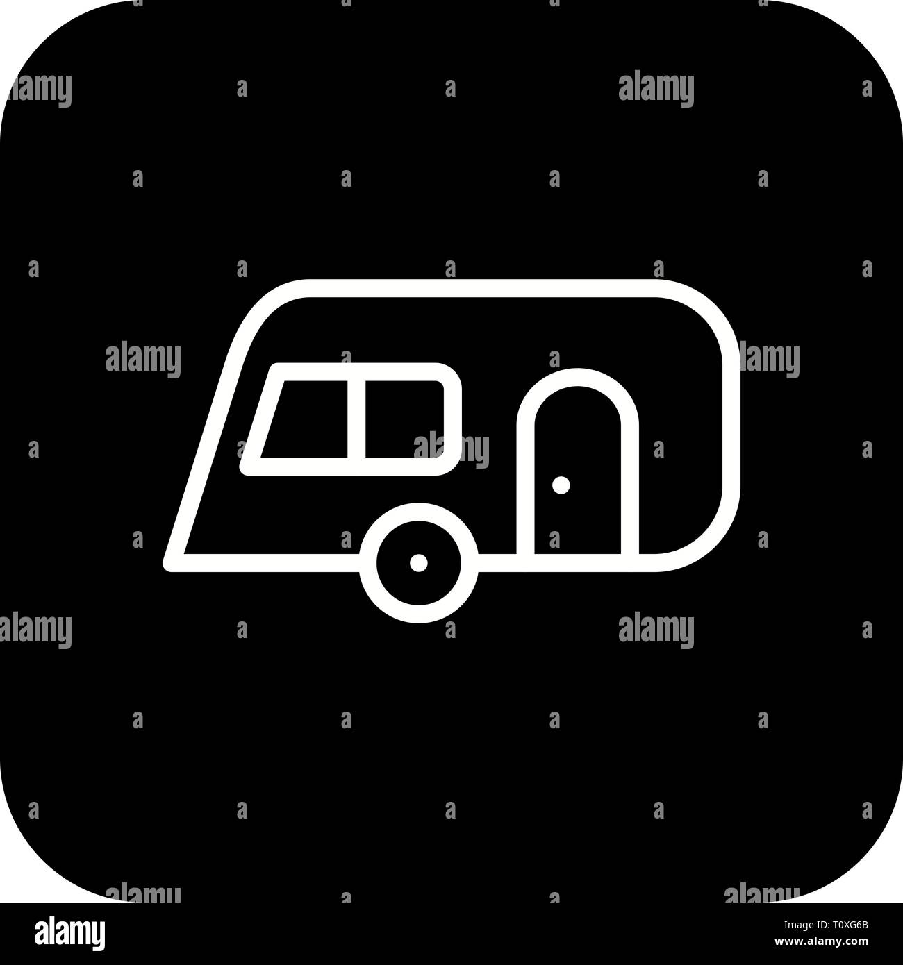 Illustration Caravan Icon Stock Photo - Alamy