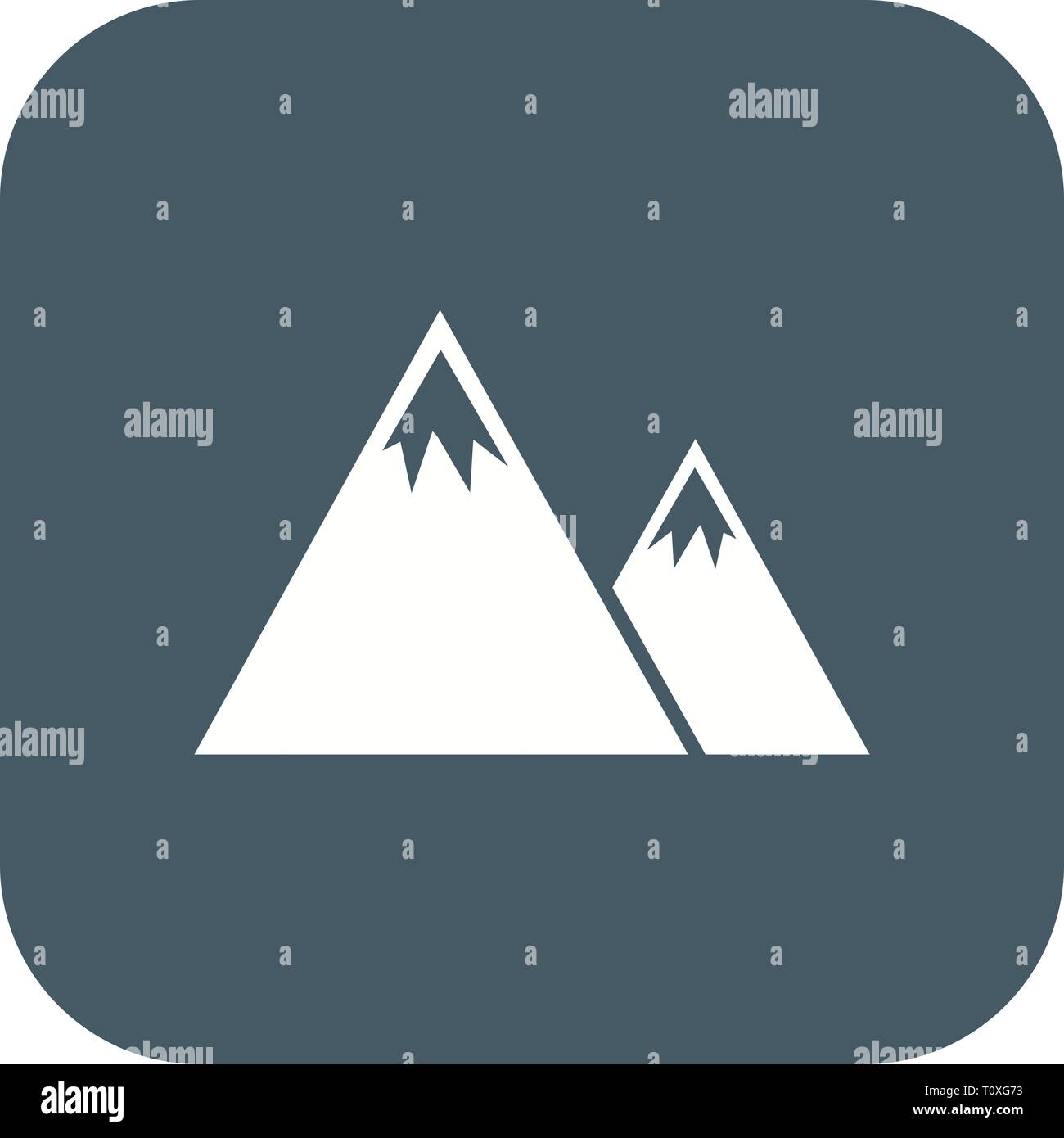 Illustration Mountains Icon Stock Photo - Alamy