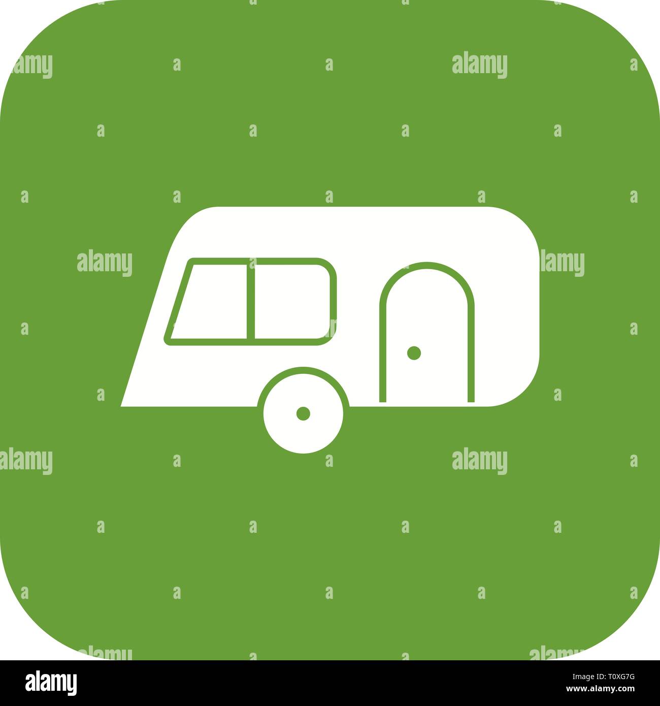 Illustration Caravan Icon Stock Photo - Alamy