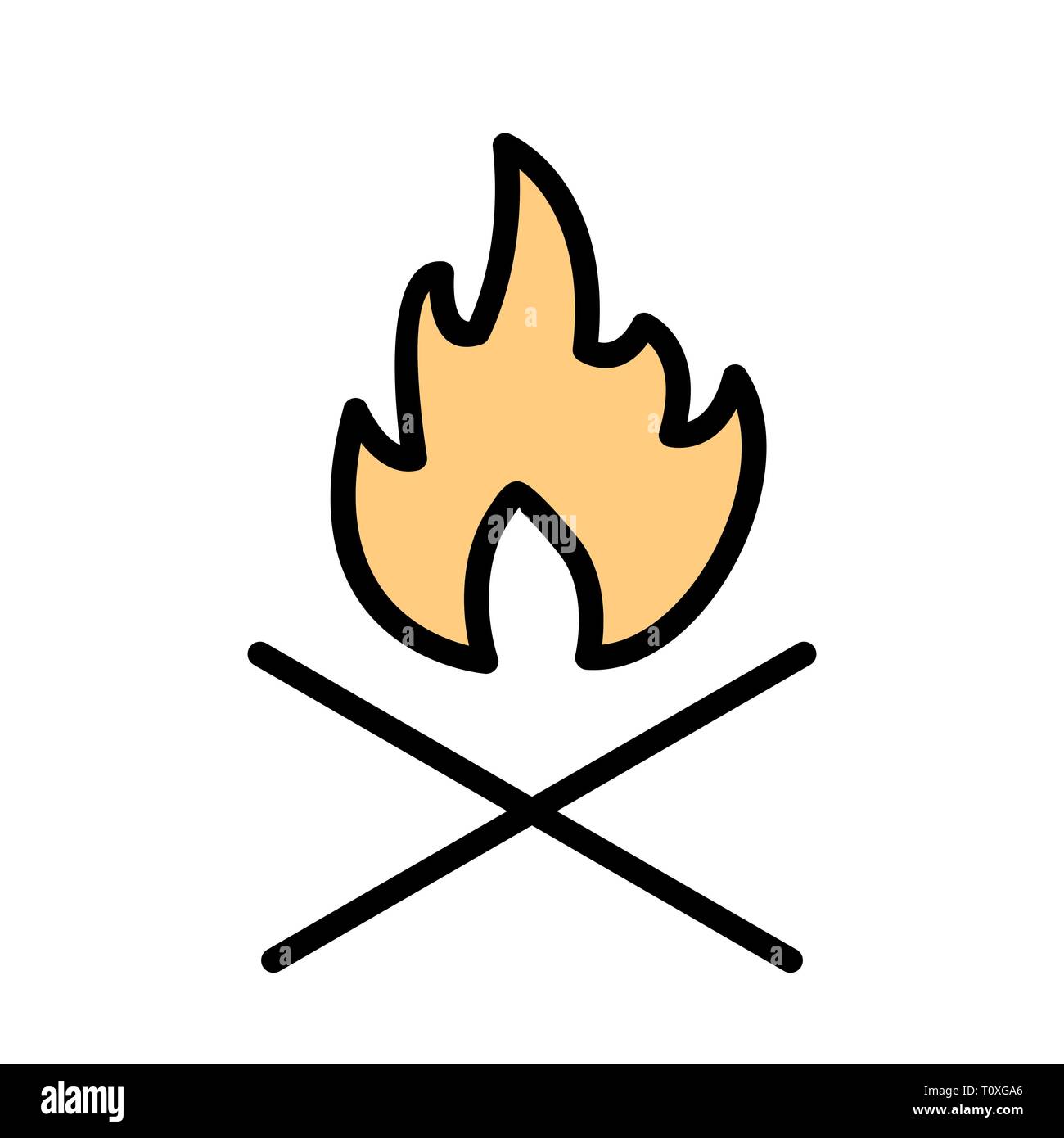 Illustration Bone fire Icon Stock Photo - Alamy