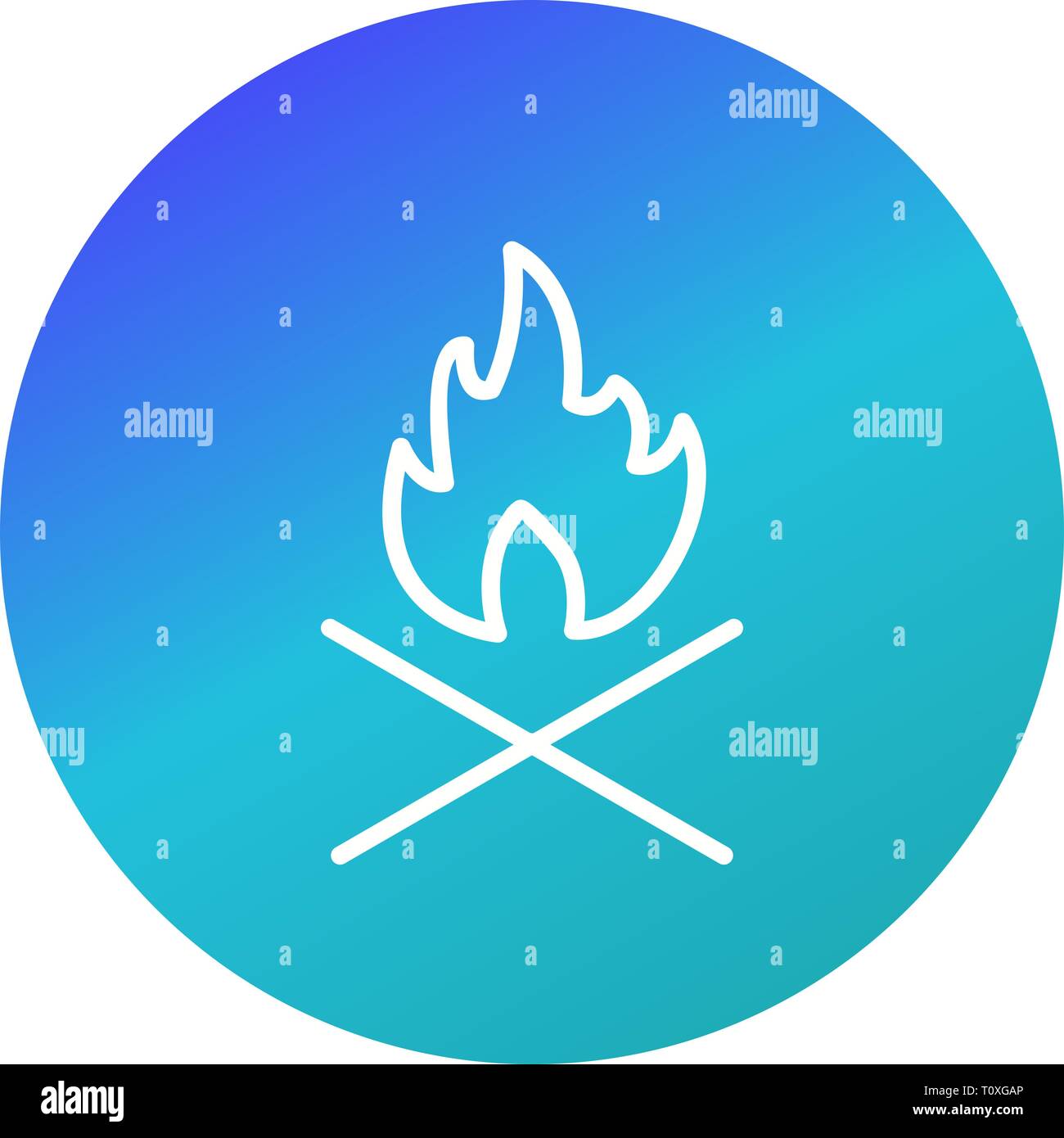 Illustration Bone fire Icon Stock Photo - Alamy