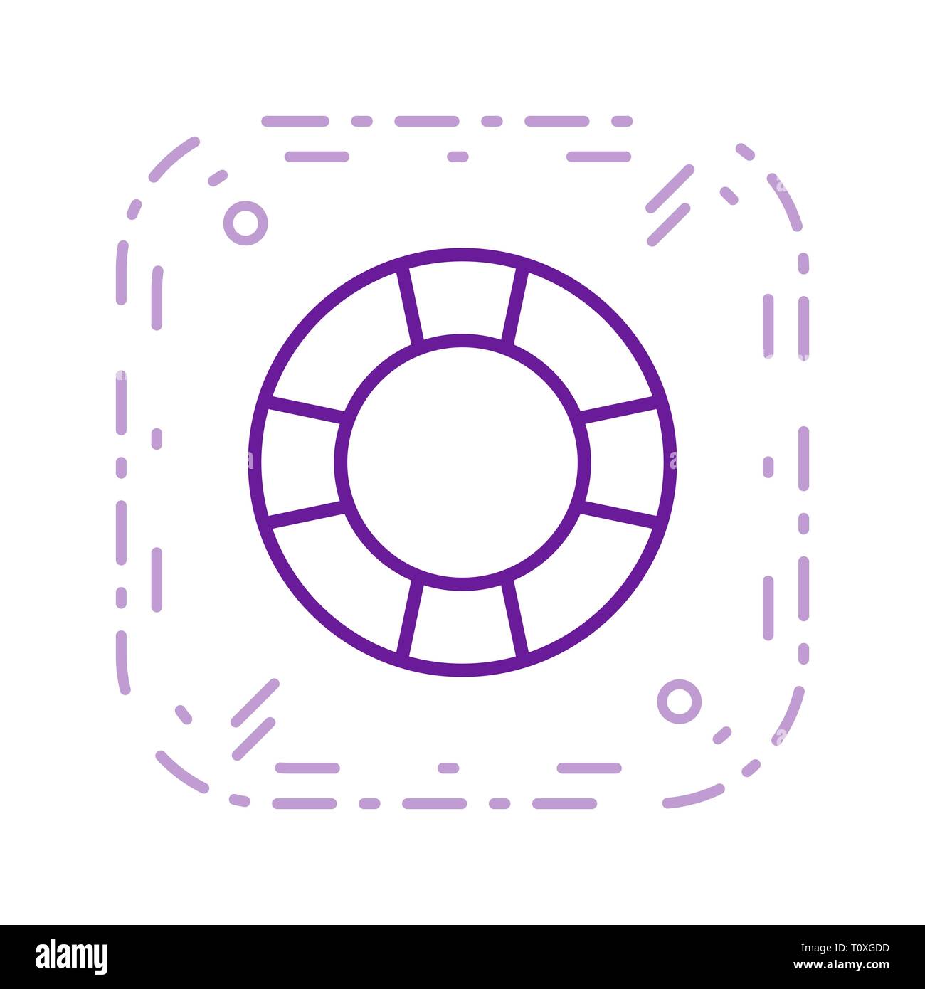 Illustration Life Preserver Icon Stock Photo - Alamy