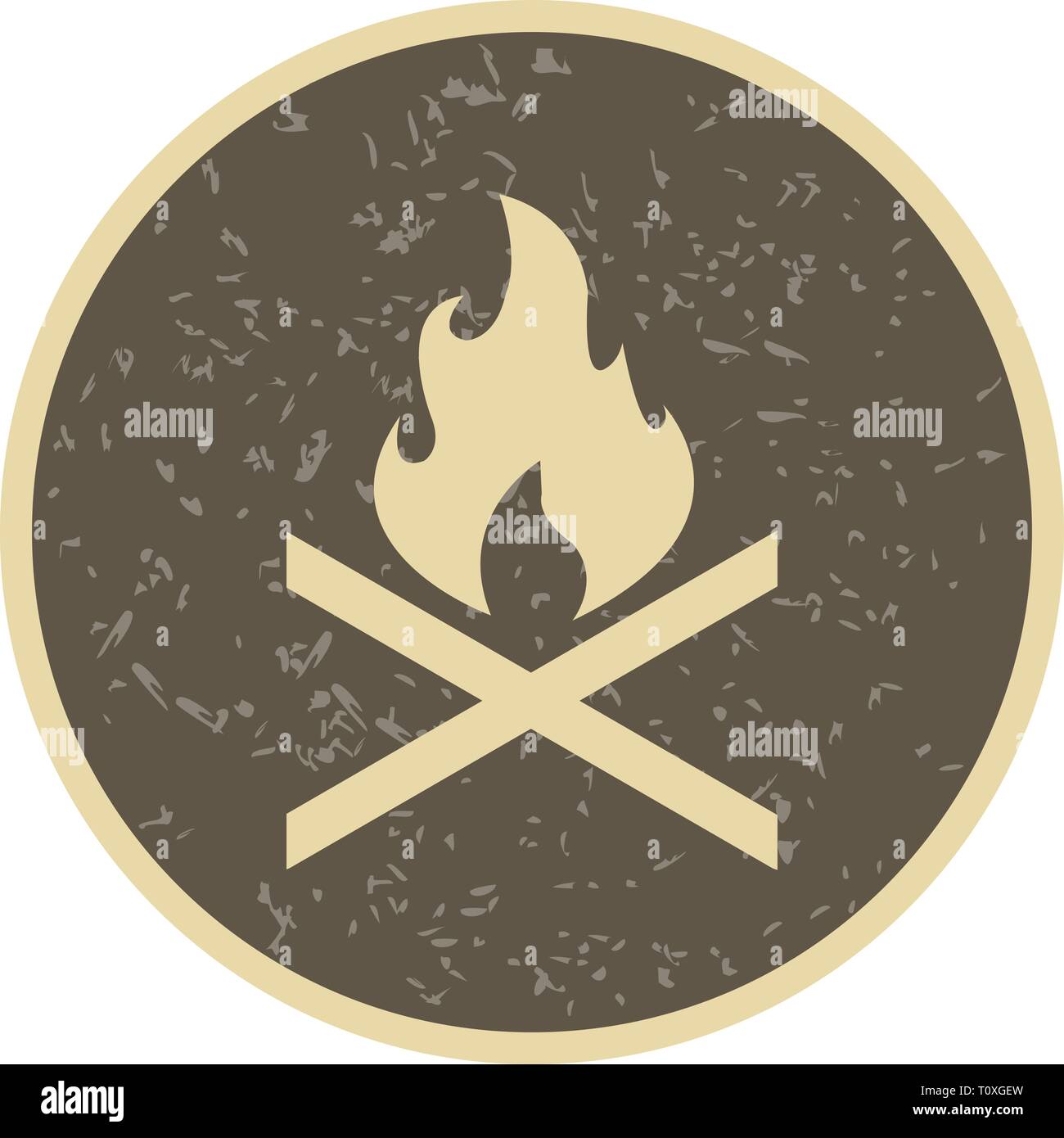 Illustration Bone fire Icon Stock Photo - Alamy
