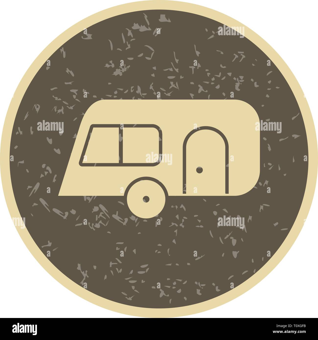 Illustration Caravan Icon Stock Photo - Alamy