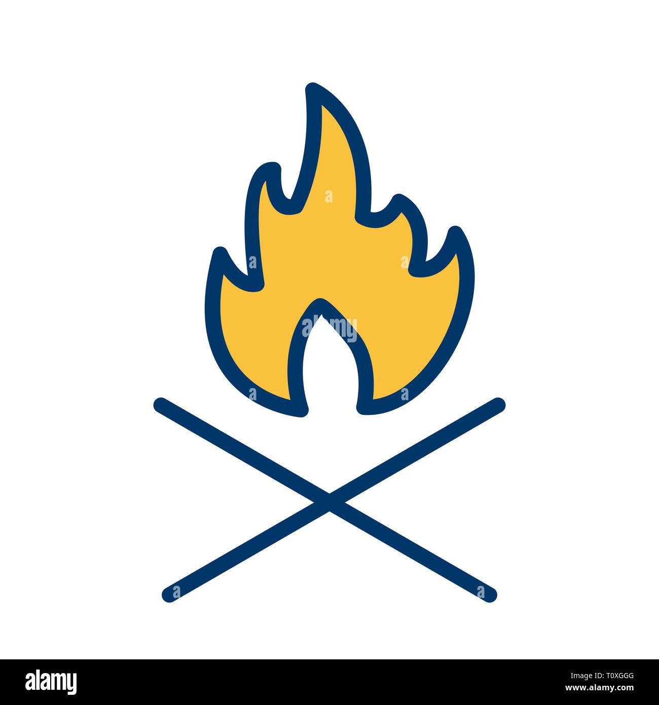Bone fire icon Cut Out Stock Images & Pictures - Alamy