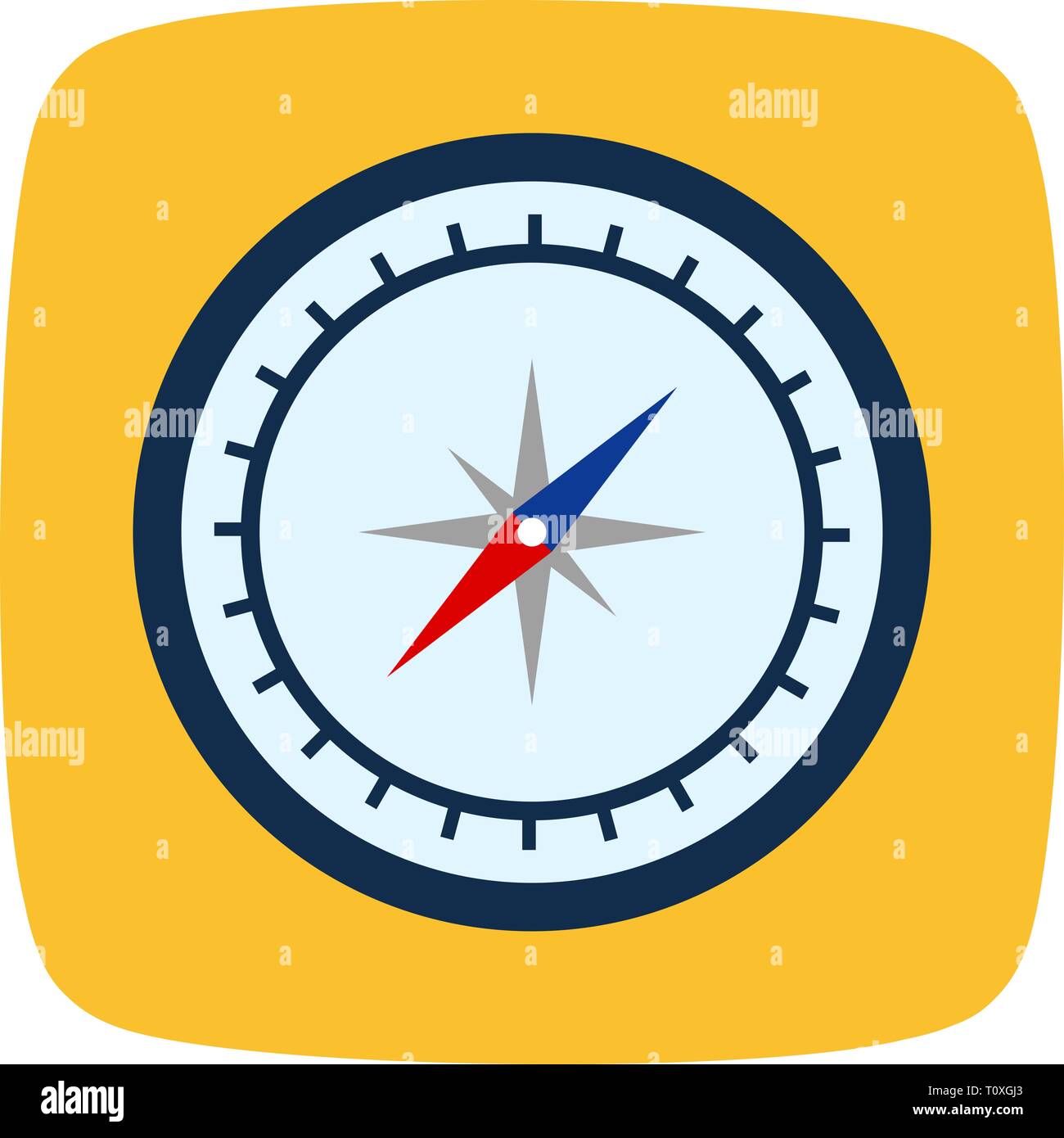 Illustration Compass Icon Stock Photo - Alamy