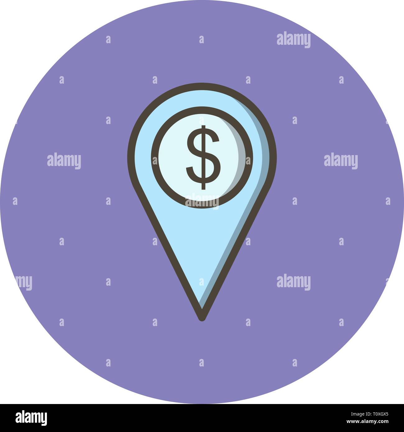 Illustration Business Location Icon Stock Photo - Alamy