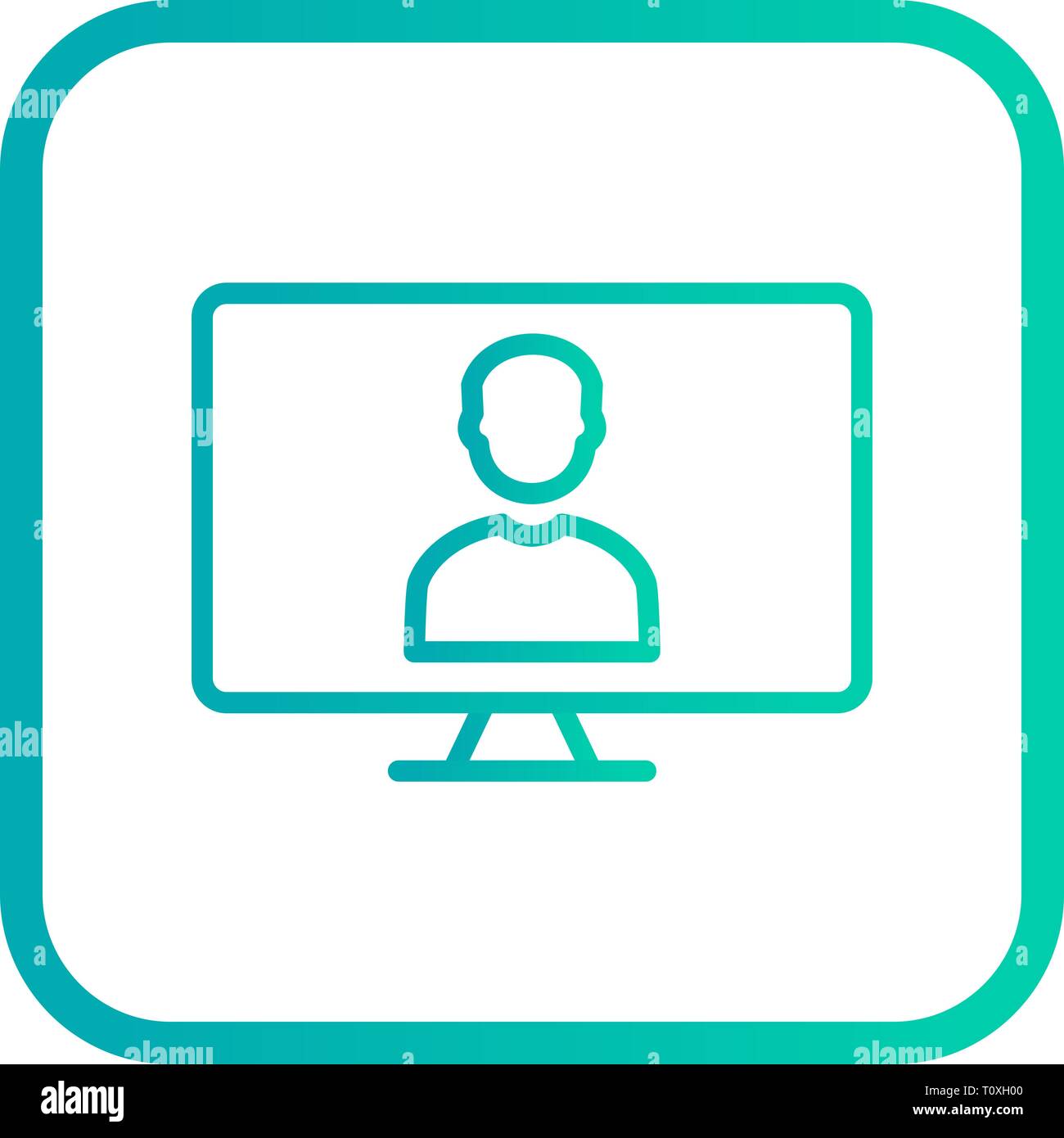 Illustration Online Work Icon Stock Photo - Alamy