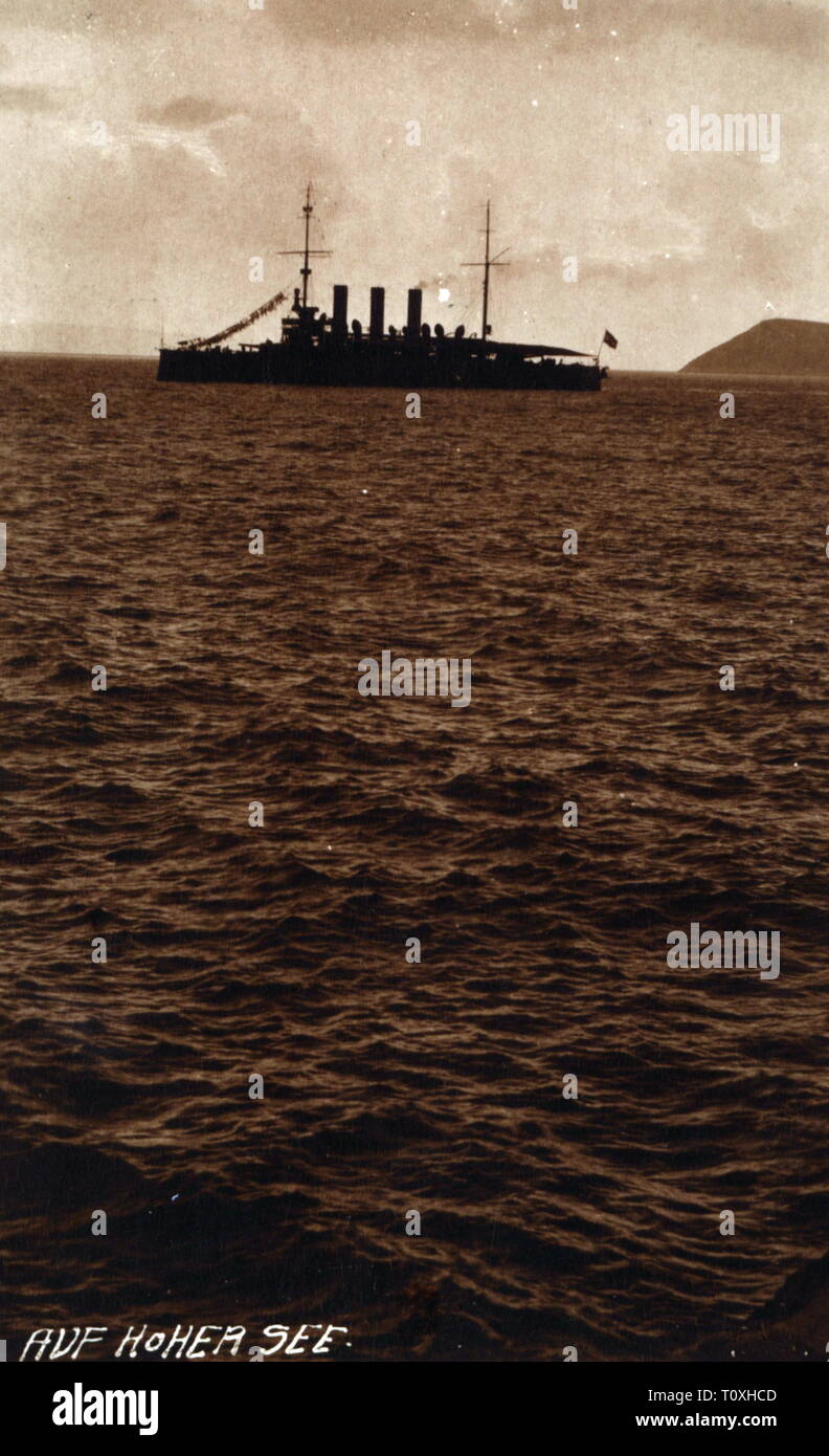 First World War / WWI, naval warfare, armoured cruiser of the Austro ...